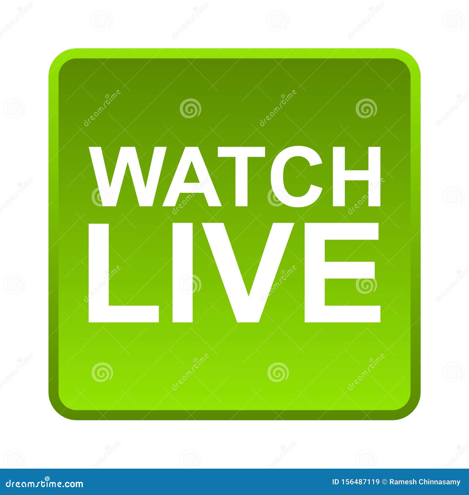Watch live button stock vector. Illustration of abstract - 156487119