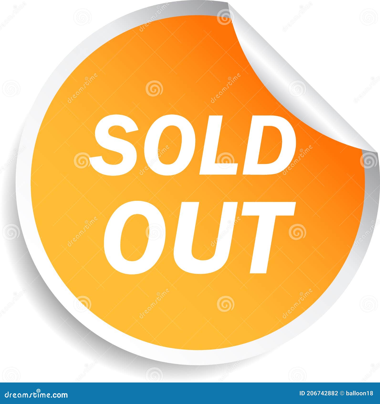 Sold Out sticker stock vector. Illustration of avail - 206742882