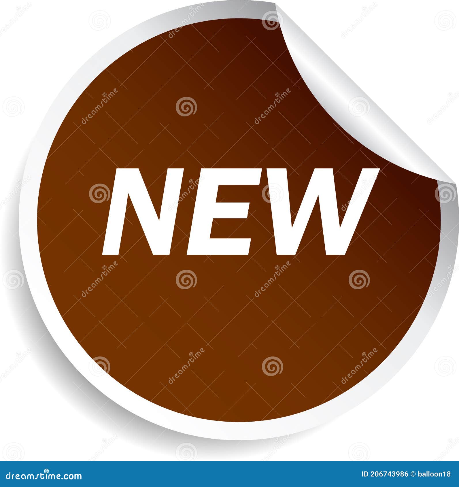 New sticker stock vector. Illustration of design, icons - 206743986