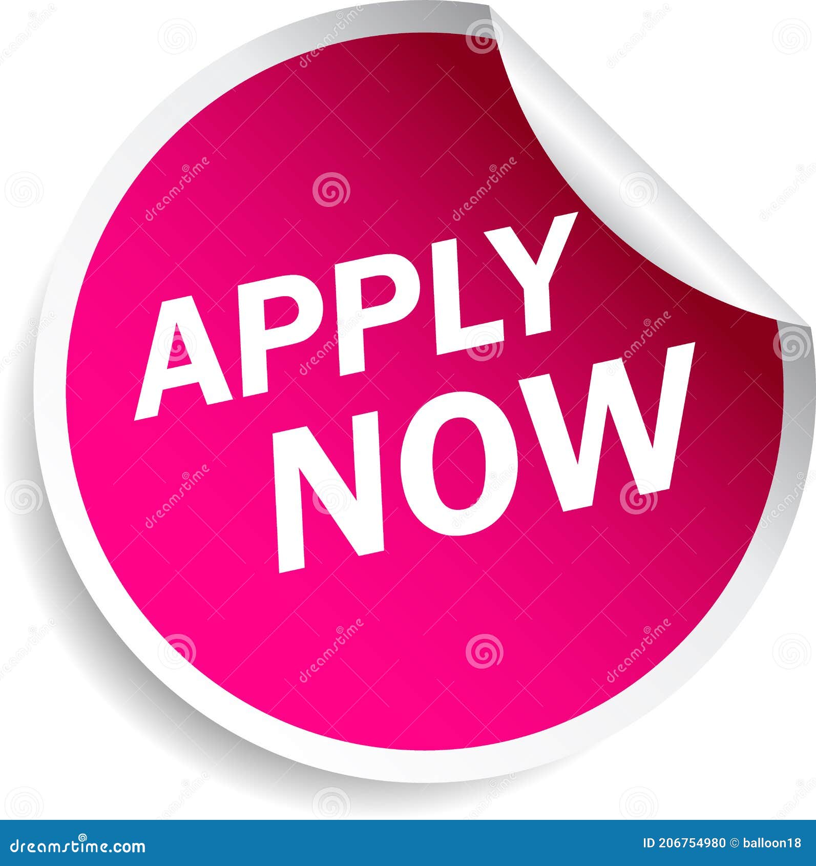 Apply now vector sticker stock illustration. Illustration of element ...