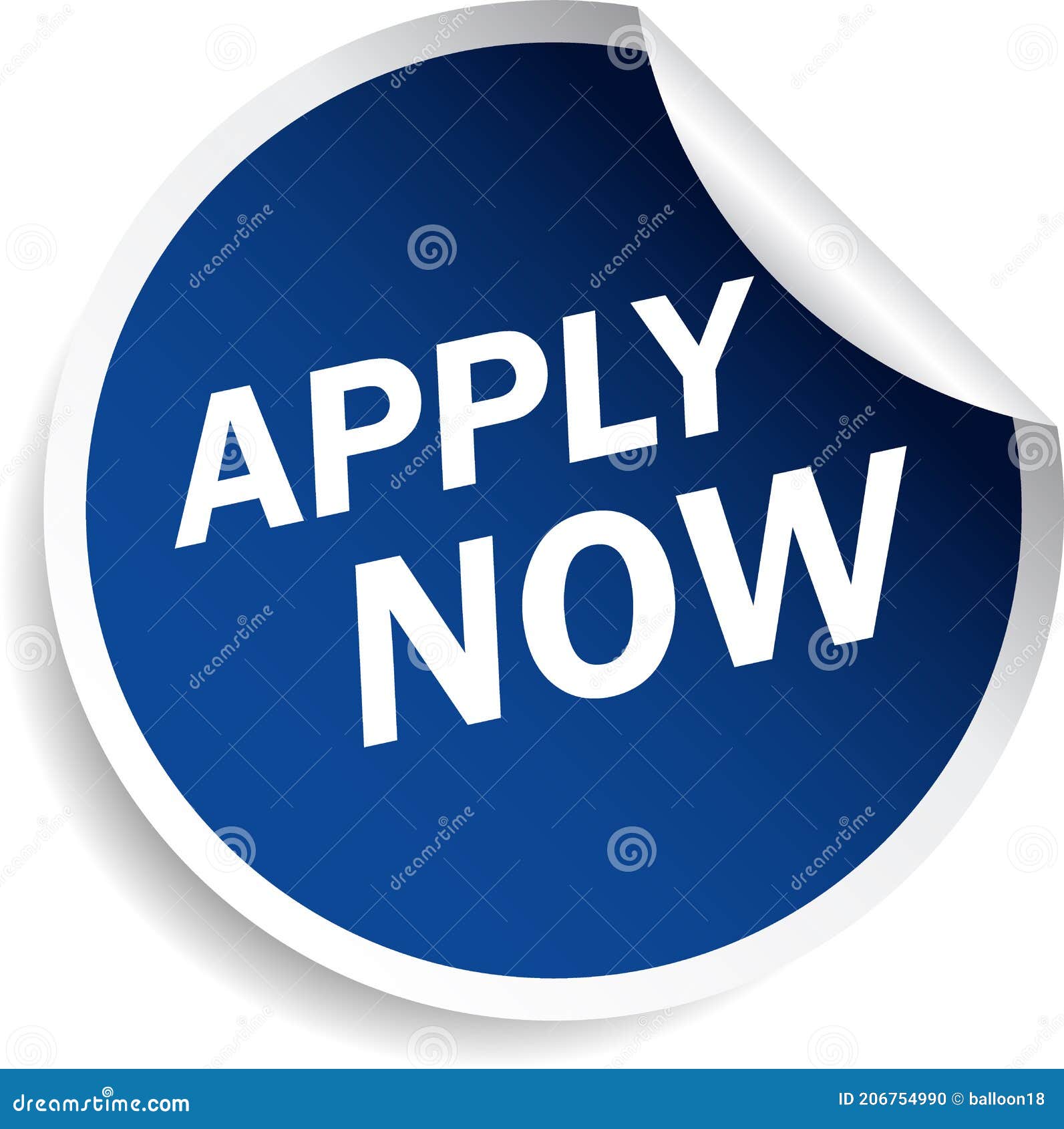 Apply now vector sticker stock illustration. Illustration of join ...