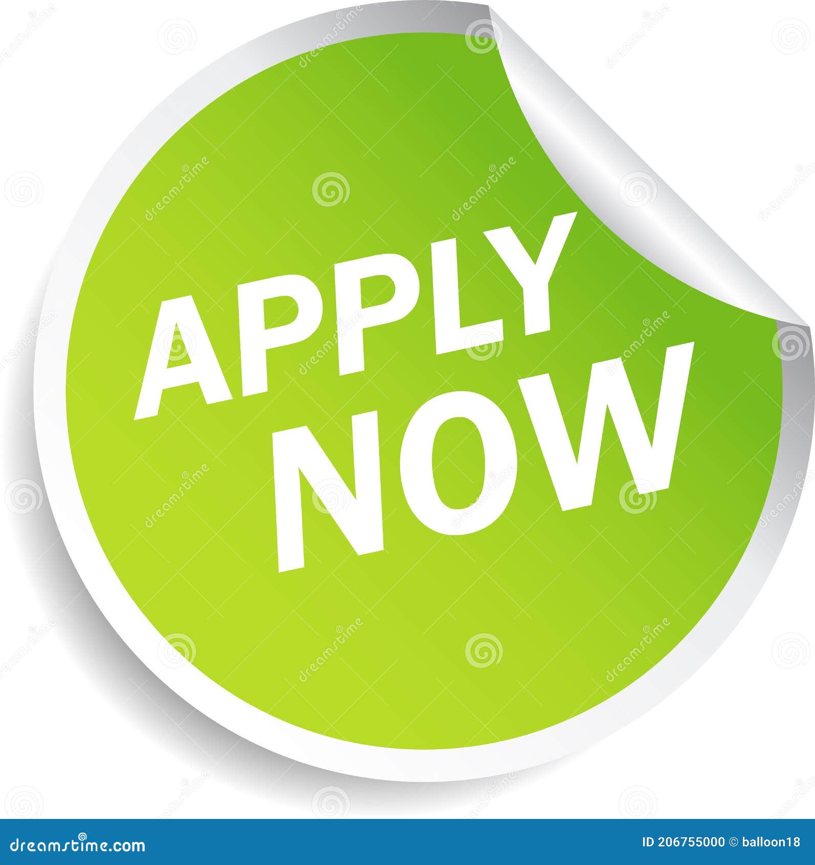 Apply now vector sticker stock illustration. Illustration of element ...