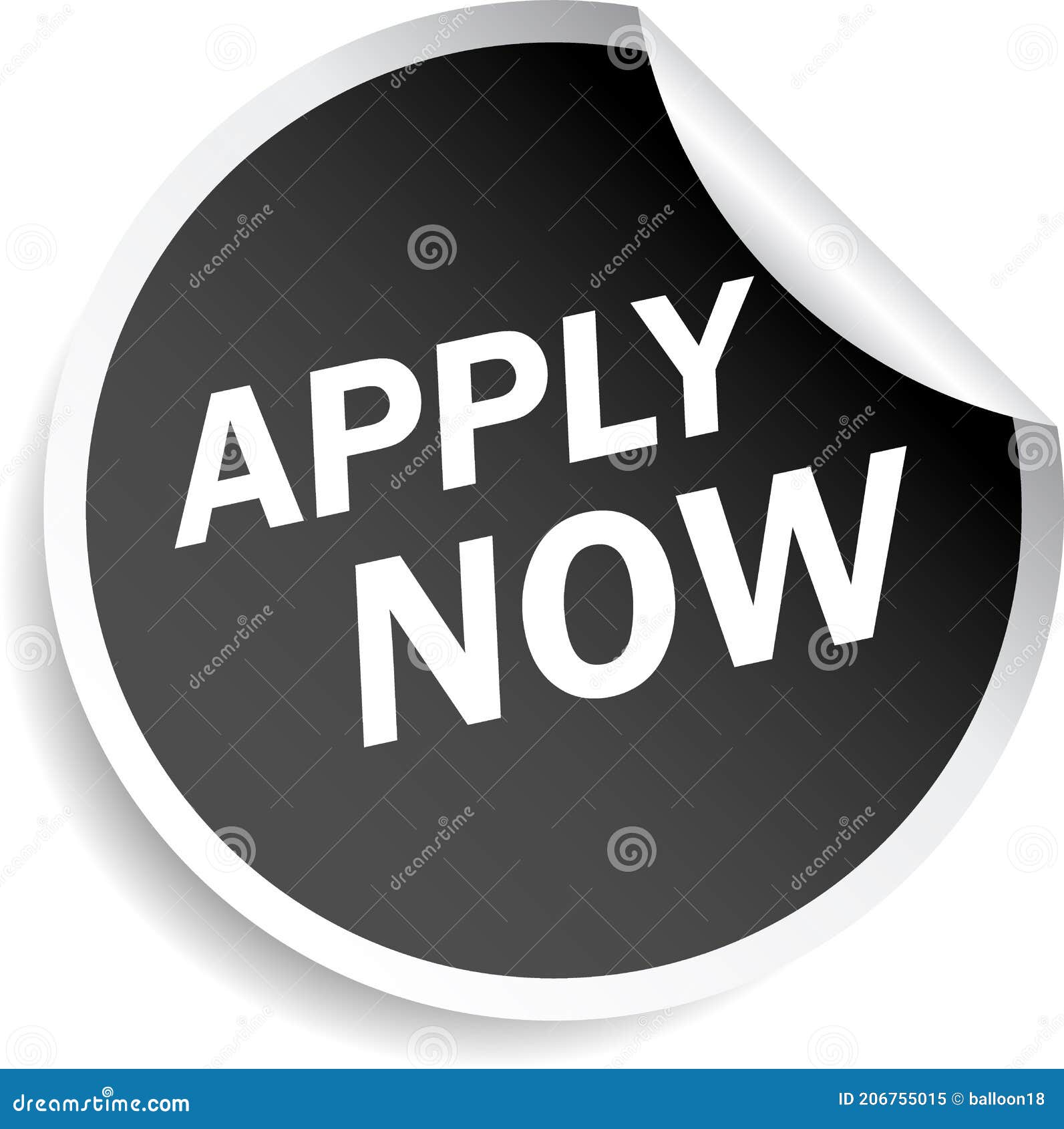 Apply now vector sticker stock illustration. Illustration of discount ...