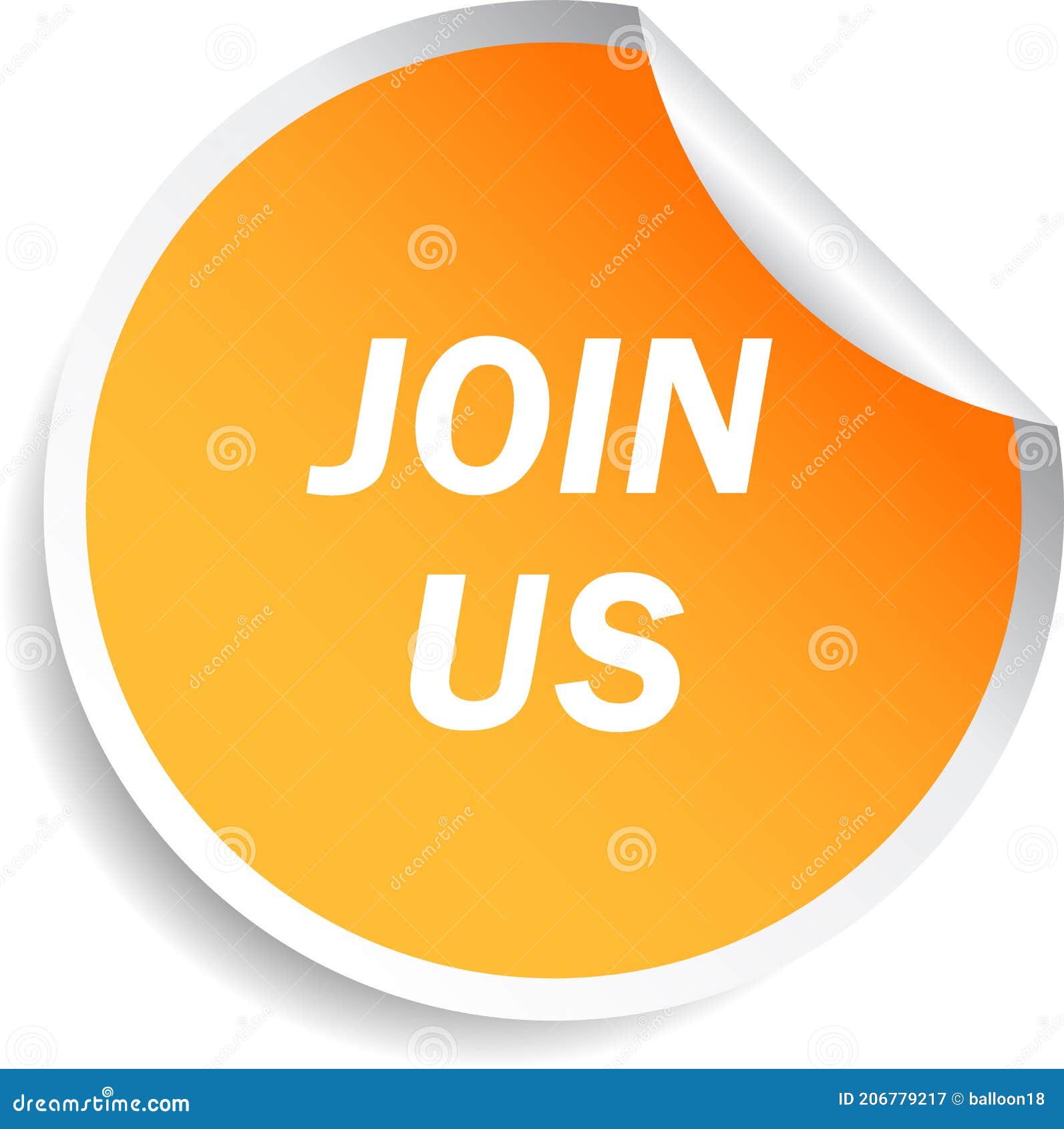 Join us vector sticker stock illustration. Illustration of apply ...