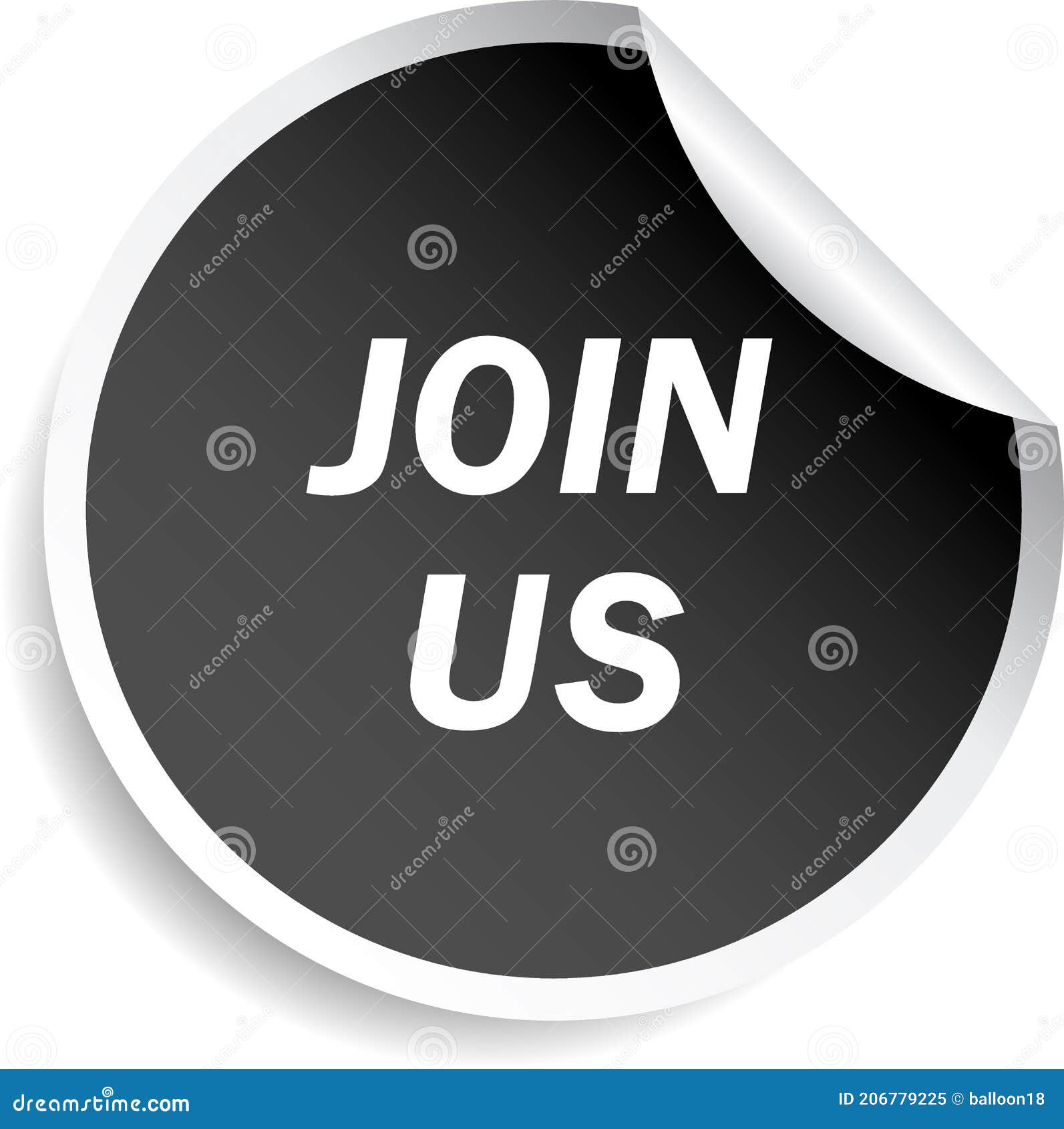 Join us vector sticker stock illustration. Illustration of booking ...