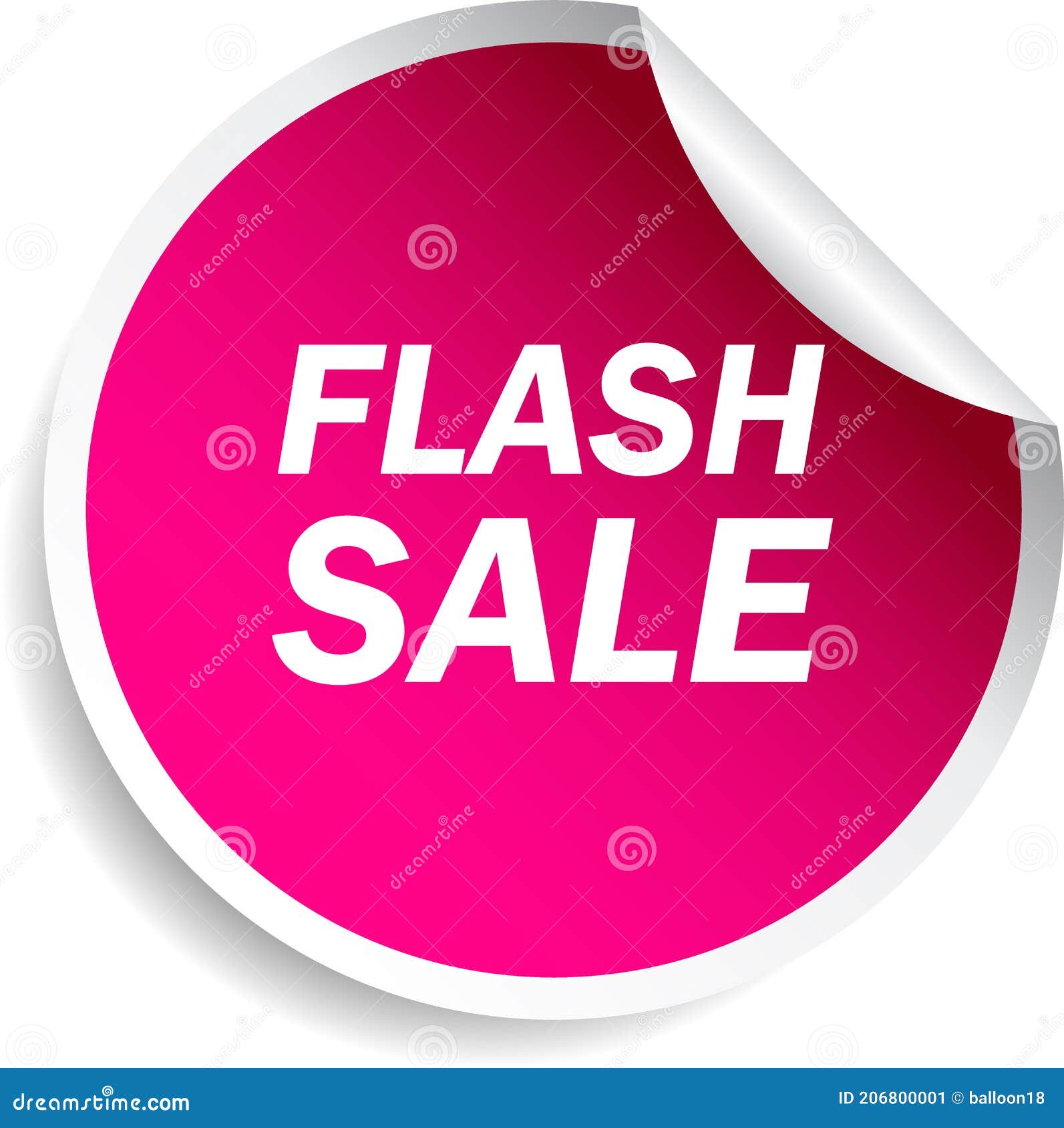 Flash sale curly sticker stock illustration. Illustration of avail ...