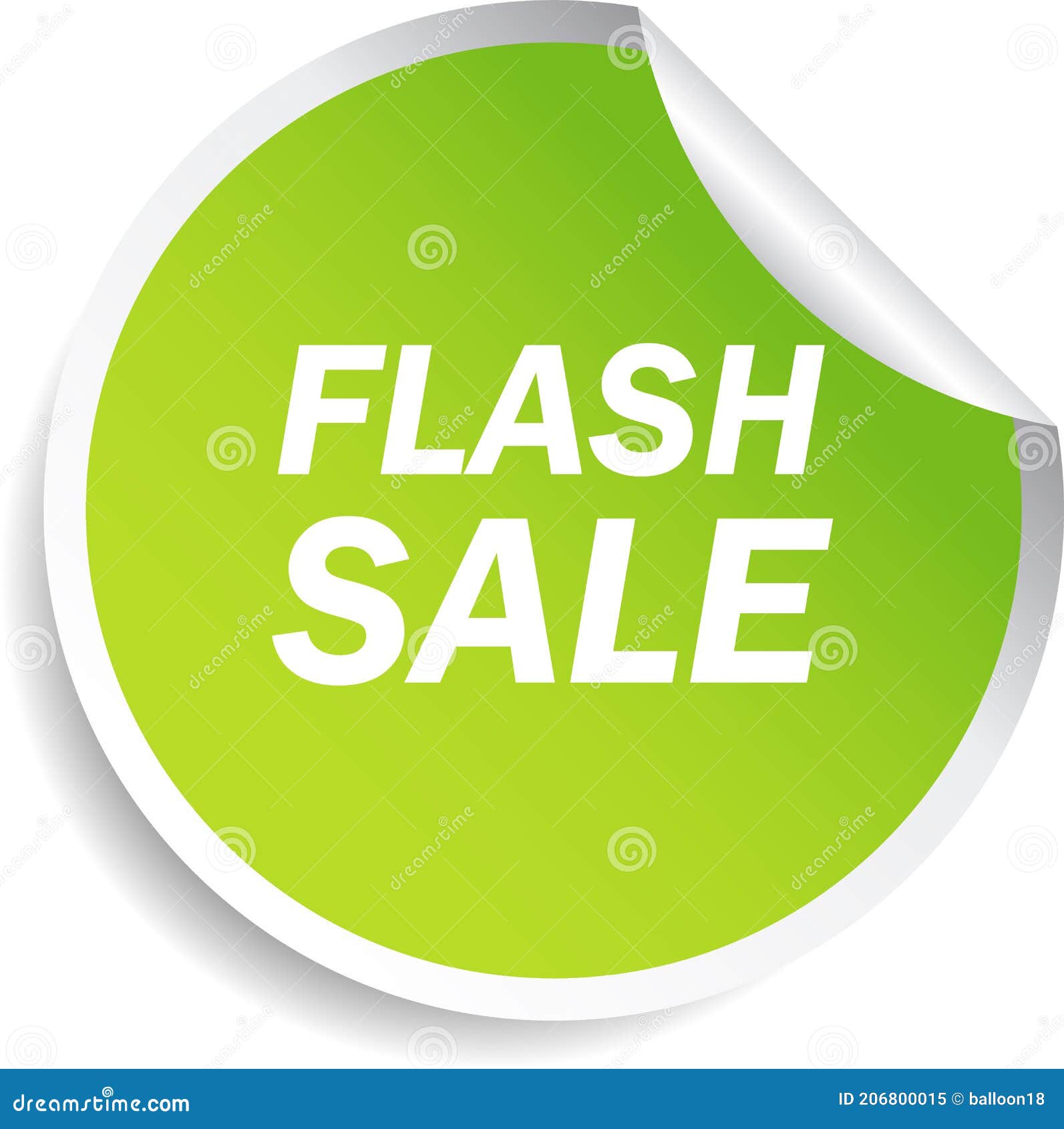 Flash sale curly sticker stock illustration. Illustration of ...
