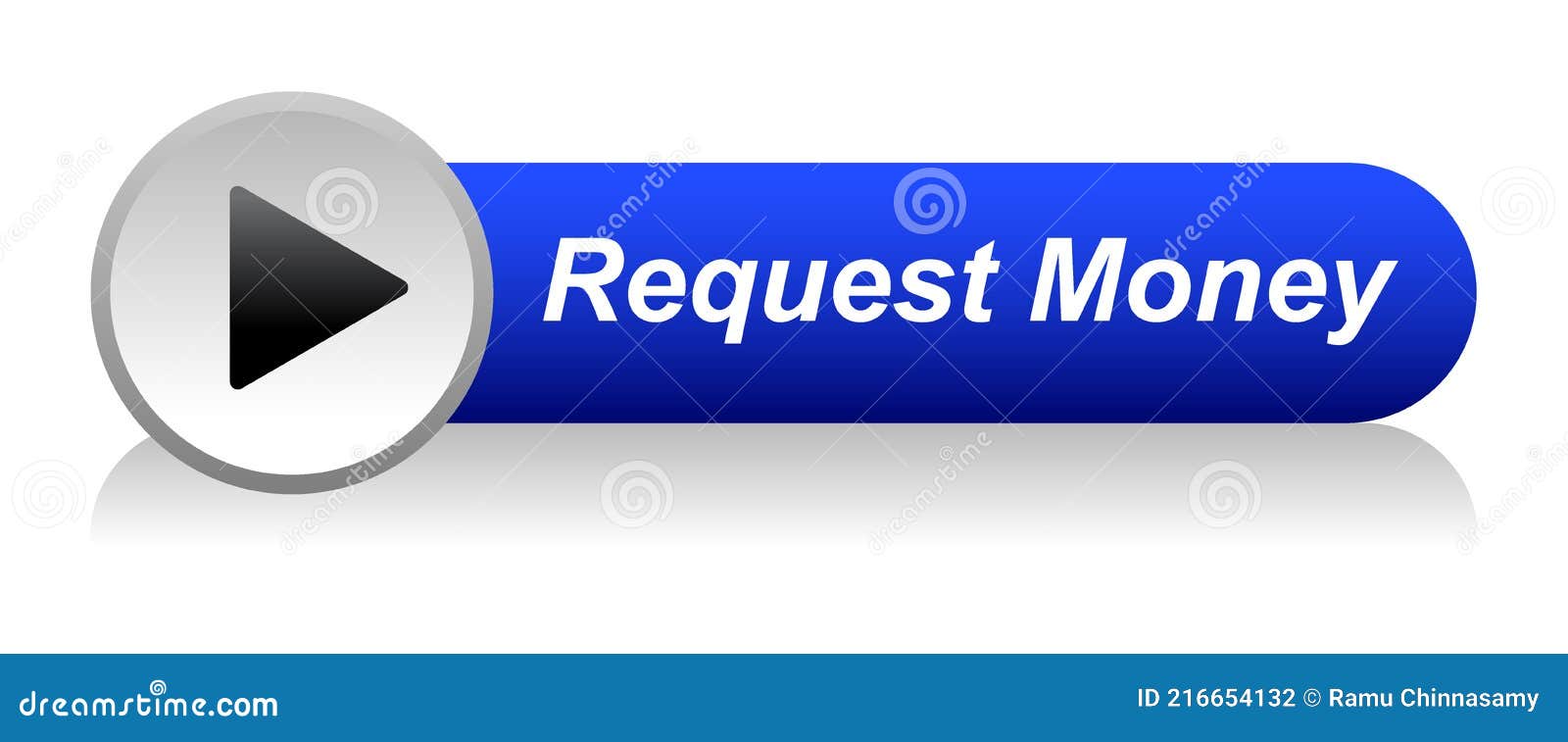 Request money button stock illustration. Illustration of cash - 216654132