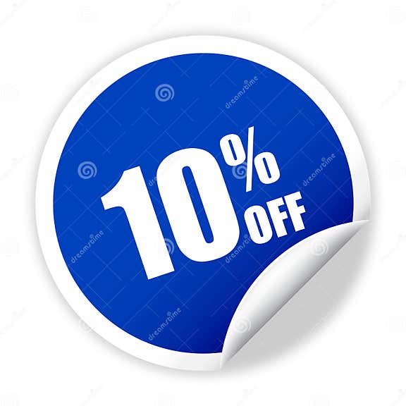 10 Percent Off Sticker Vector Stock Illustration - Illustration of ...