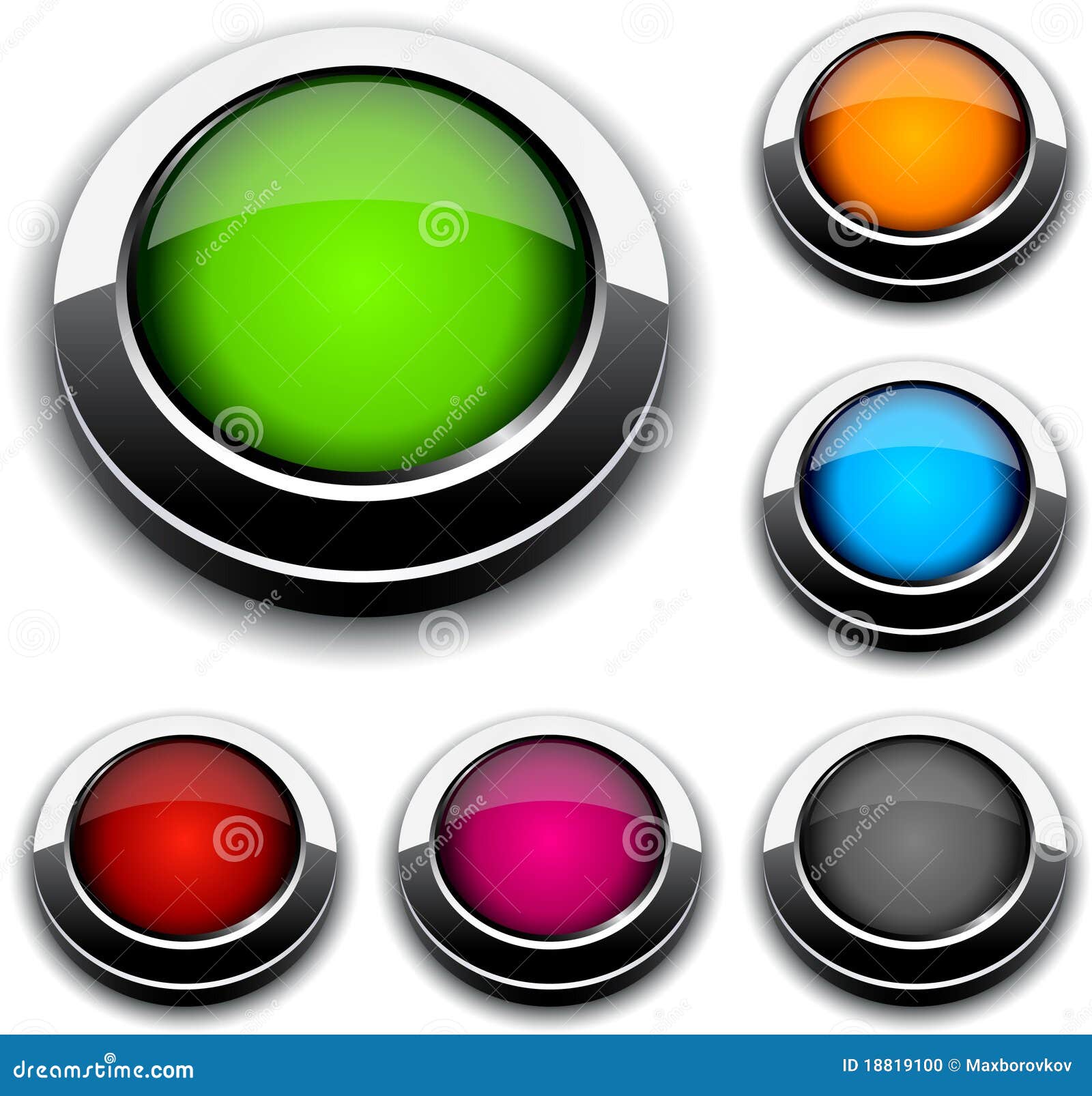 3d Round Buttons