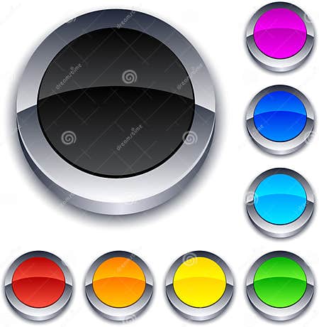 Round 3d buttons. stock vector. Illustration of internet - 18870736