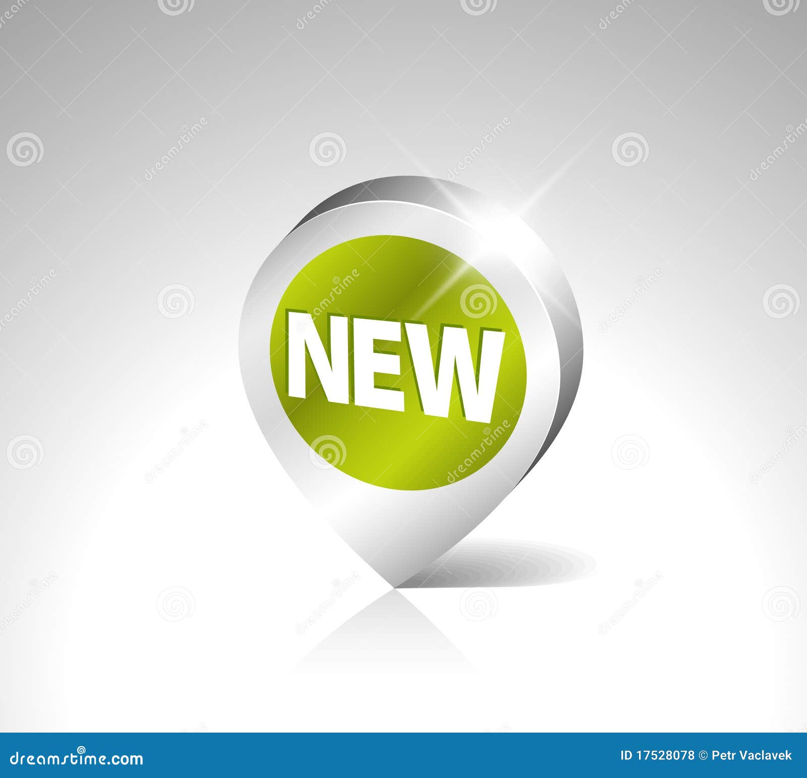 Round 3D Pointer for a New Item Stock Illustration - Illustration of ...