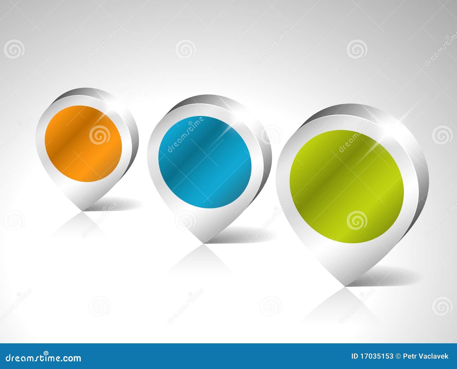 Round 3D pointers stock illustration. Illustration of fresh - 17035153