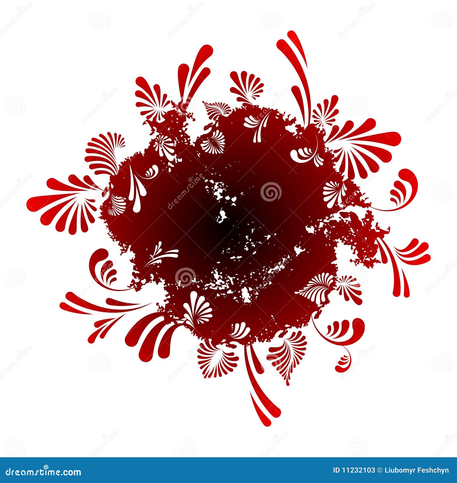 Round Abstract Floral Background Stock Vector - Illustration of foliage ...