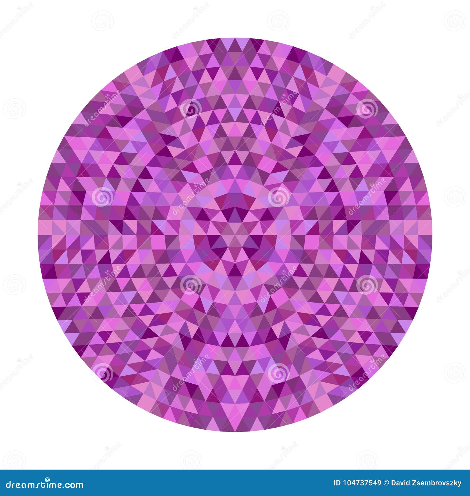 Round Abstract Triangle Kaleidoscopic Mandala Design - Symmetrical ...