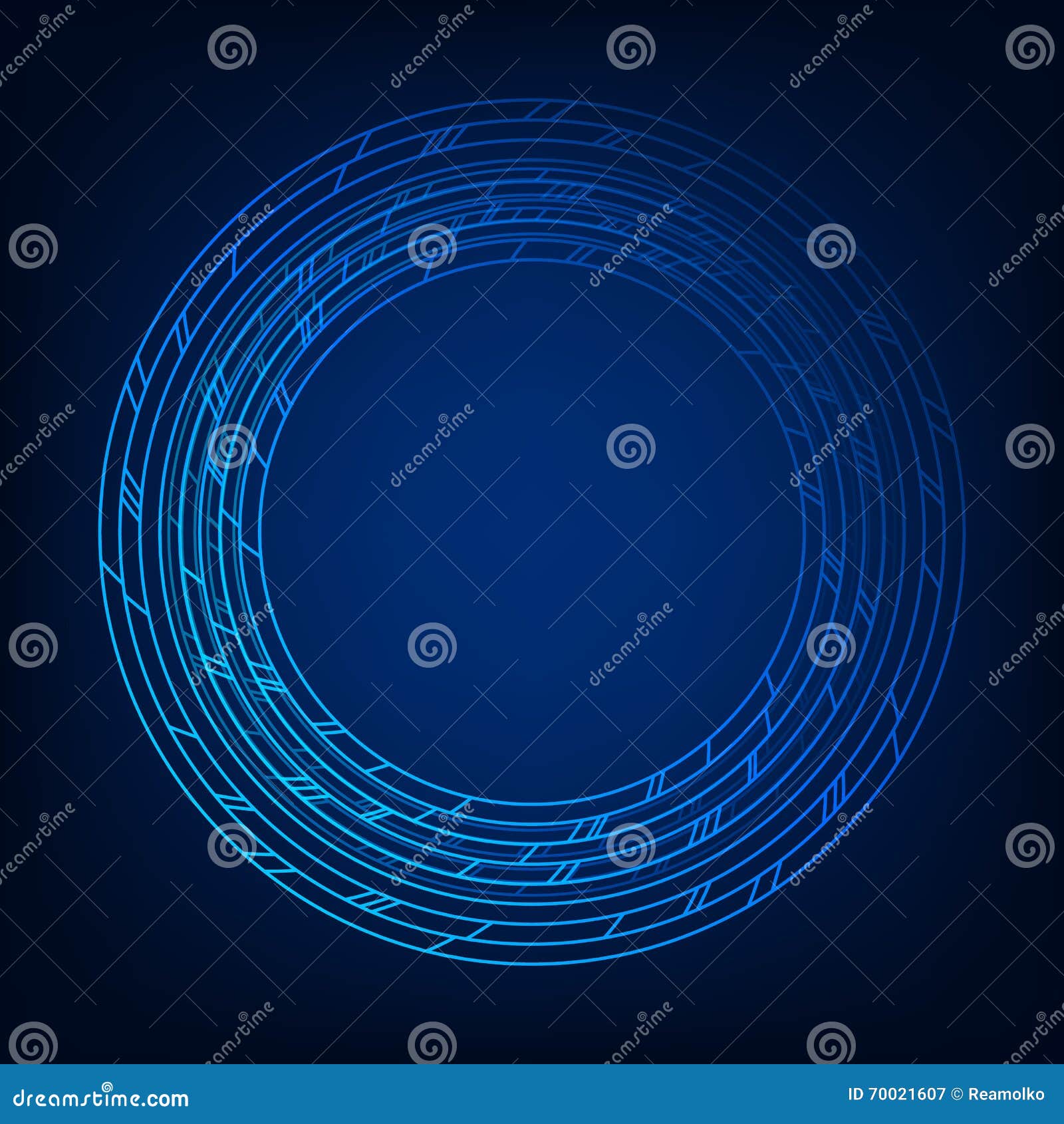 Round Abstract Technology Background. Stock Vector - Illustration of ...