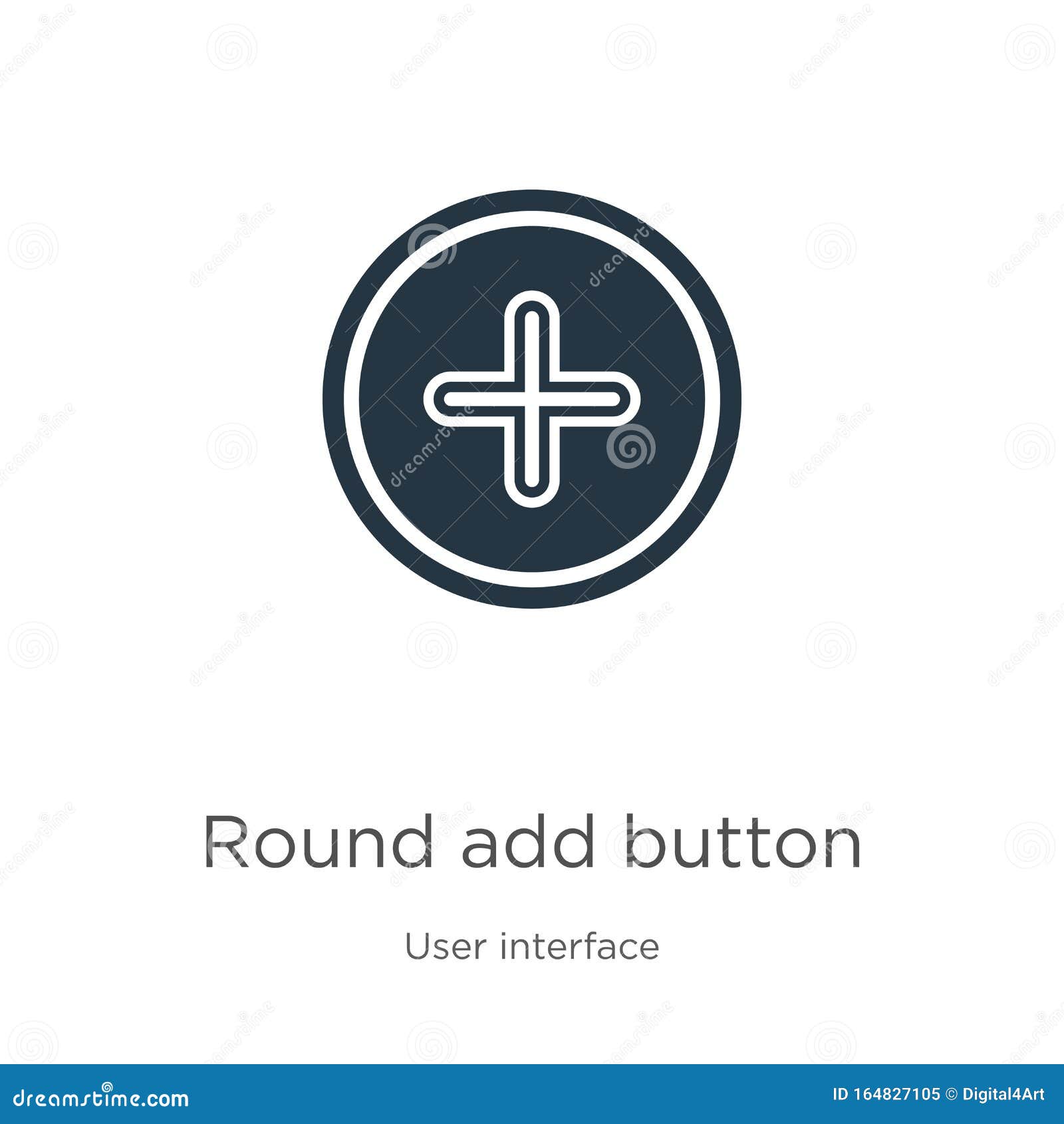 Round Add Button Icon Vector. Trendy Flat Round Add Button Icon from ...