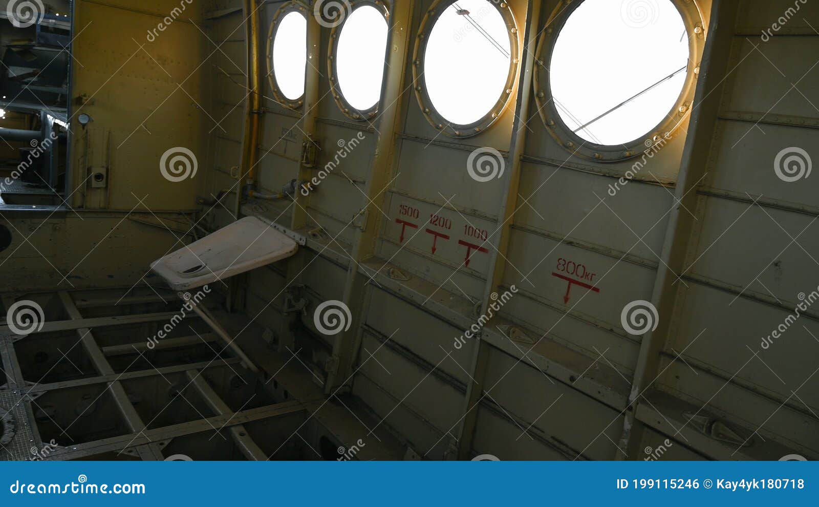 Round Airplane Windows. Overlooking the Field Stock Photo - Image of ...
