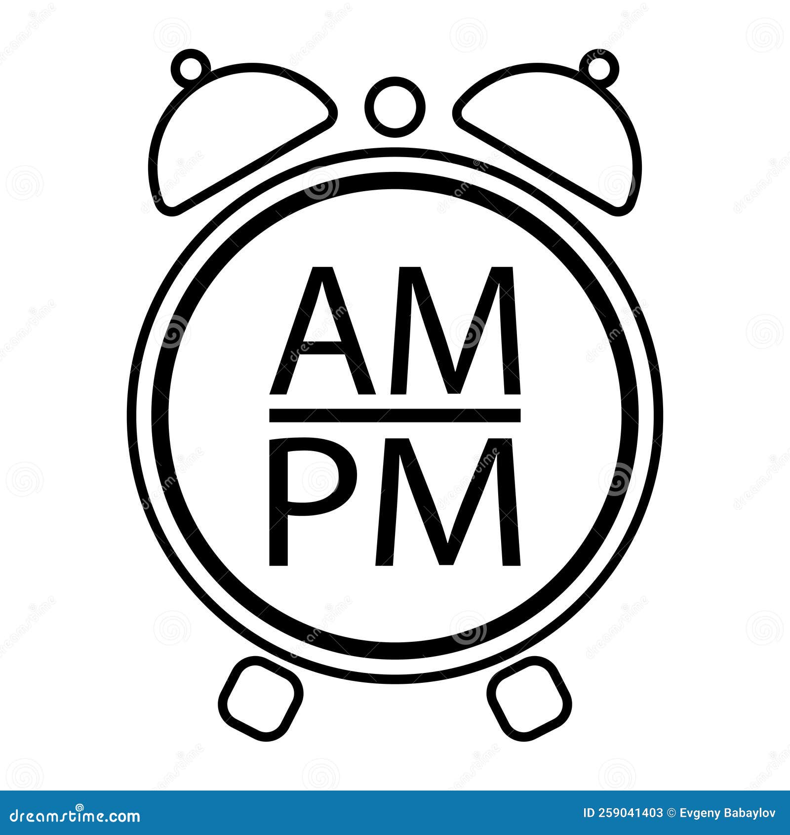 Round Alarm Clock, White Transparent Dial Arrow Icon Round am and PM ...