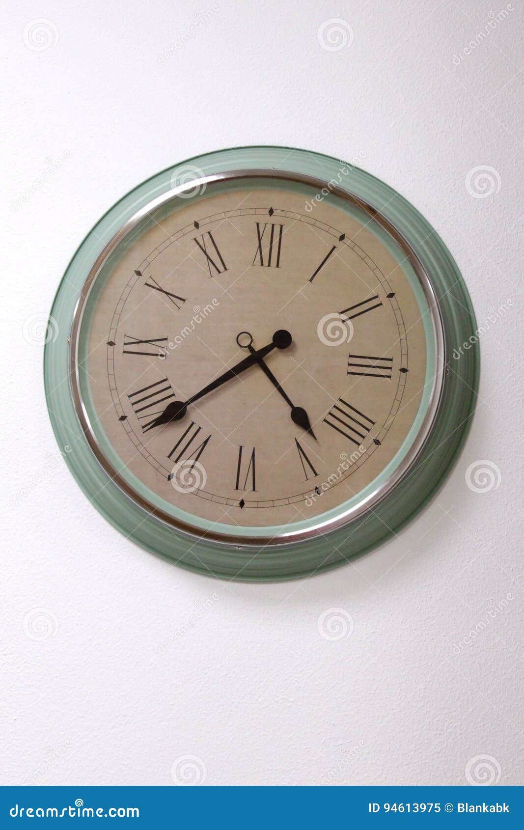 Round analog clock stock image. Image of clock, deadline - 94613975