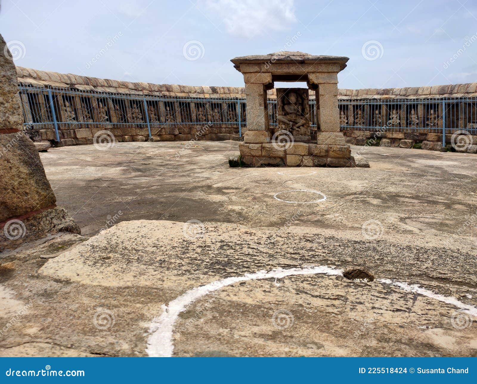 Round Antique Tample on Rock Hill Stock Photo - Image of arch ...