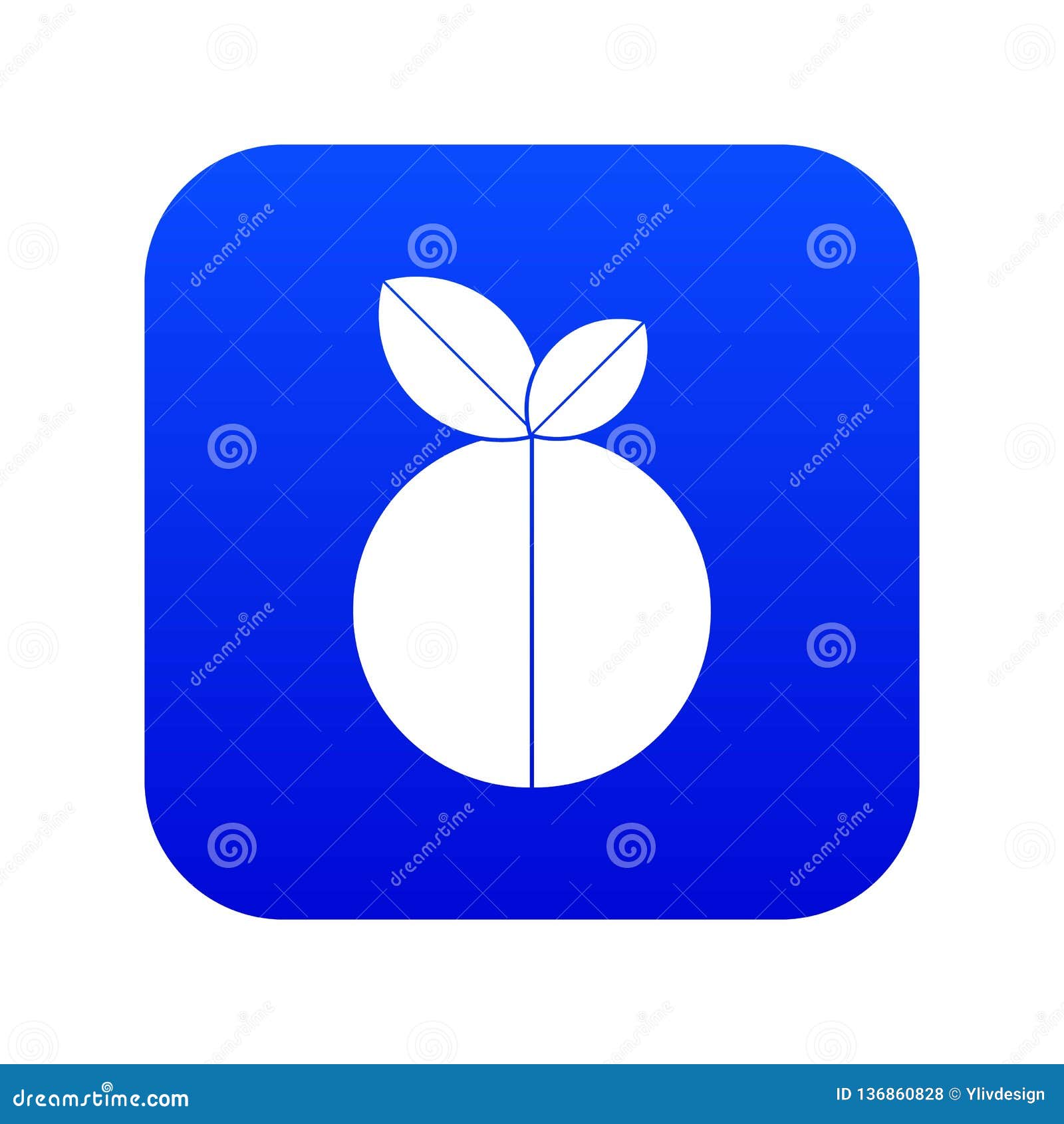 Round Apple Icon Digital Blue Stock Vector - Illustration of fresh ...