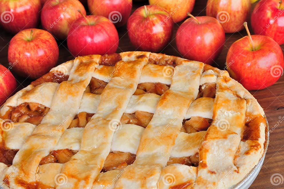 Round apple pie stock image. Image of apple, apples, background - 23372009