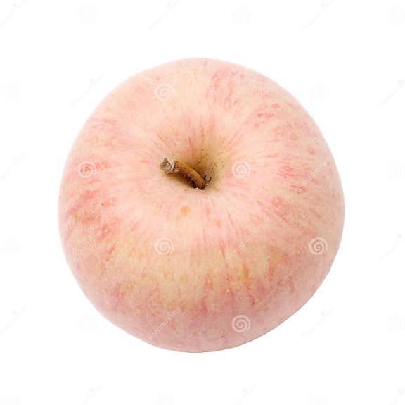 A Round Apple with a Stem on Top Stock Photo - Image of fruit, healthy ...