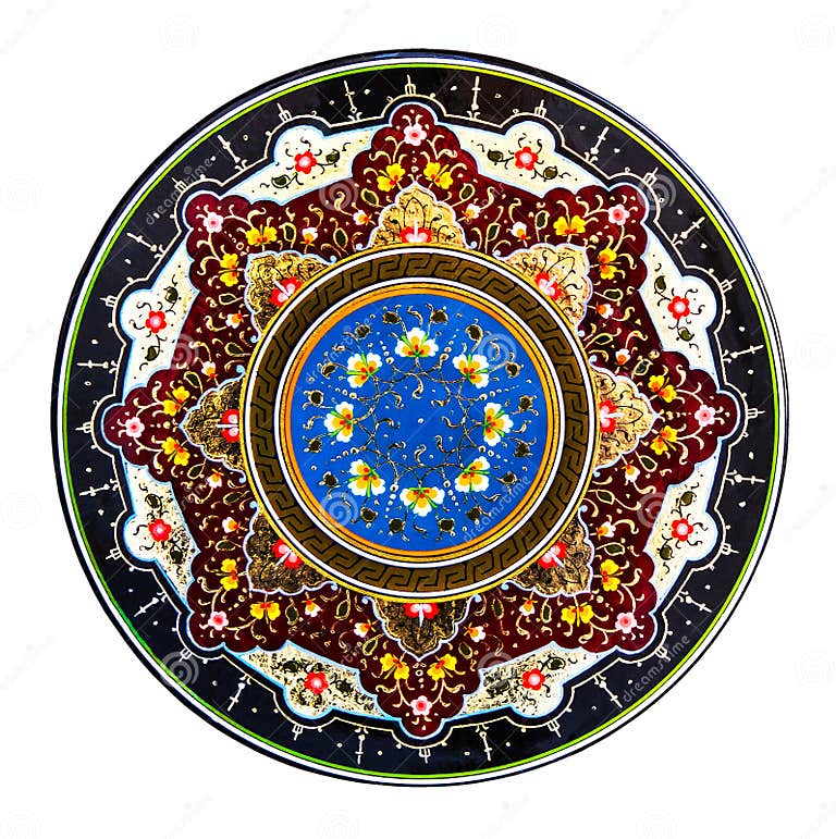 Round Arabic Colored Ornament. Stock Image - Image of design ...