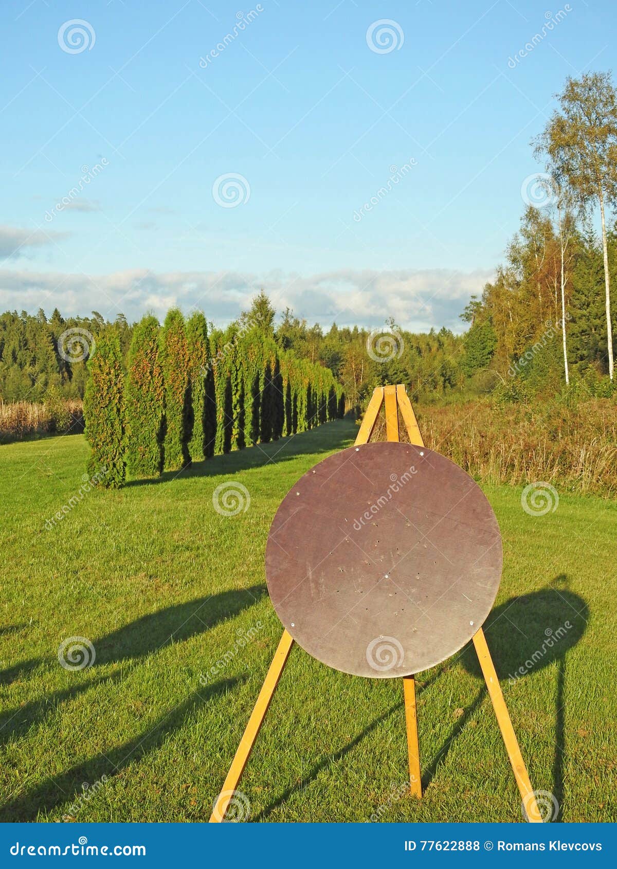 Round Archery Target on a Background Stock Photo - Image of hobby ...