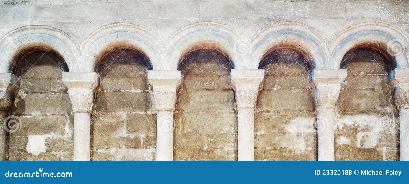 Round Arches at Cathedral of Peterborough Stock Photo - Image of roman ...
