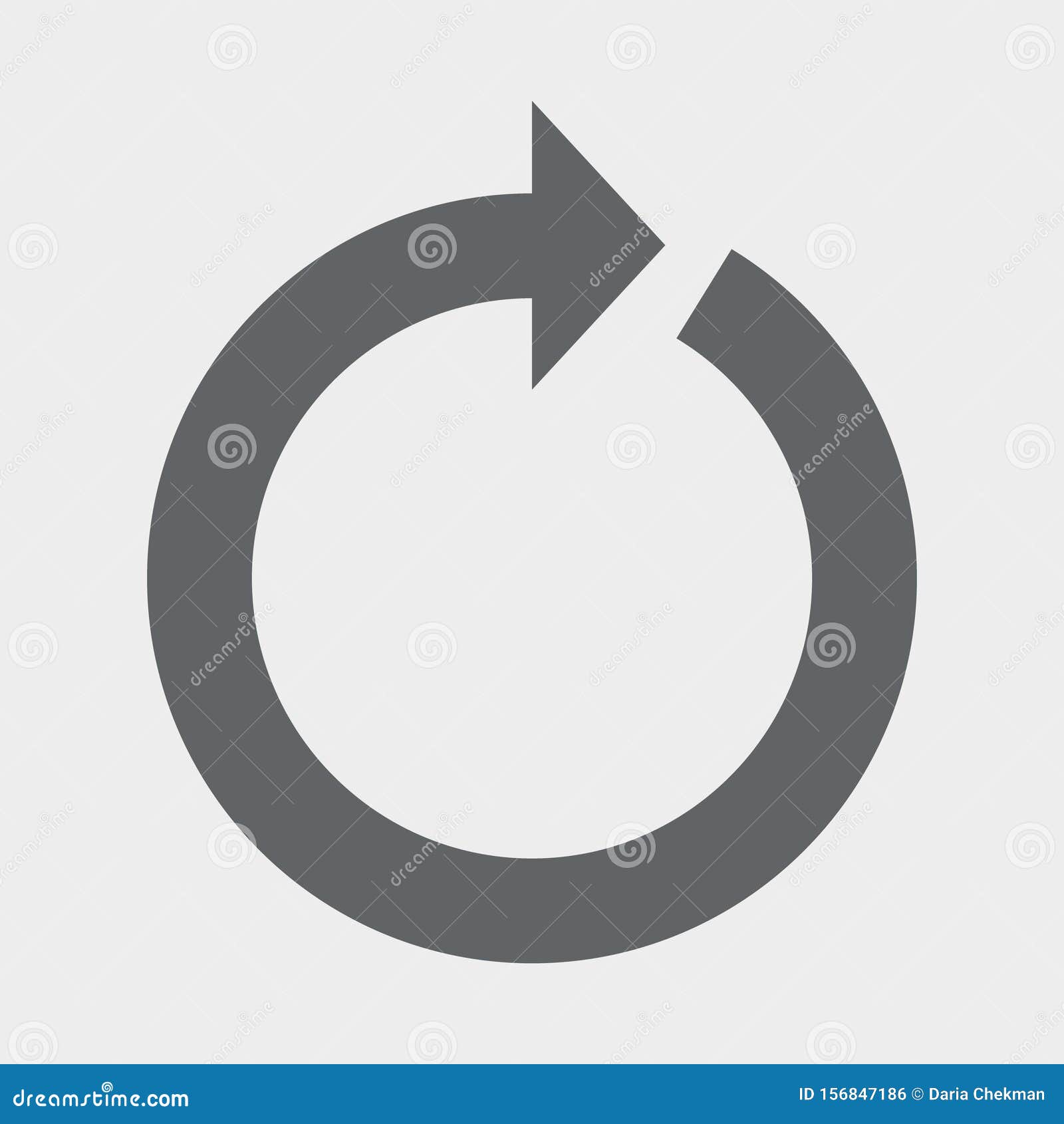 .Round Arrow Icon, Reload Vector Illustration. Eps 10 Stock ...