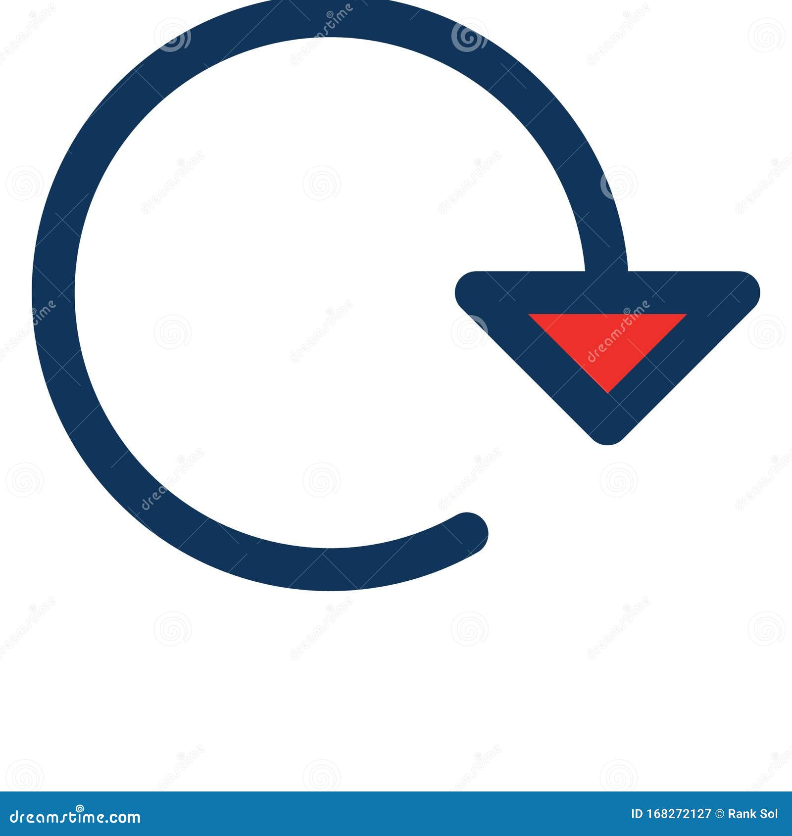 Round Arrow, Pathway Isolated Vector Icon Which Can Be Easily Modified ...