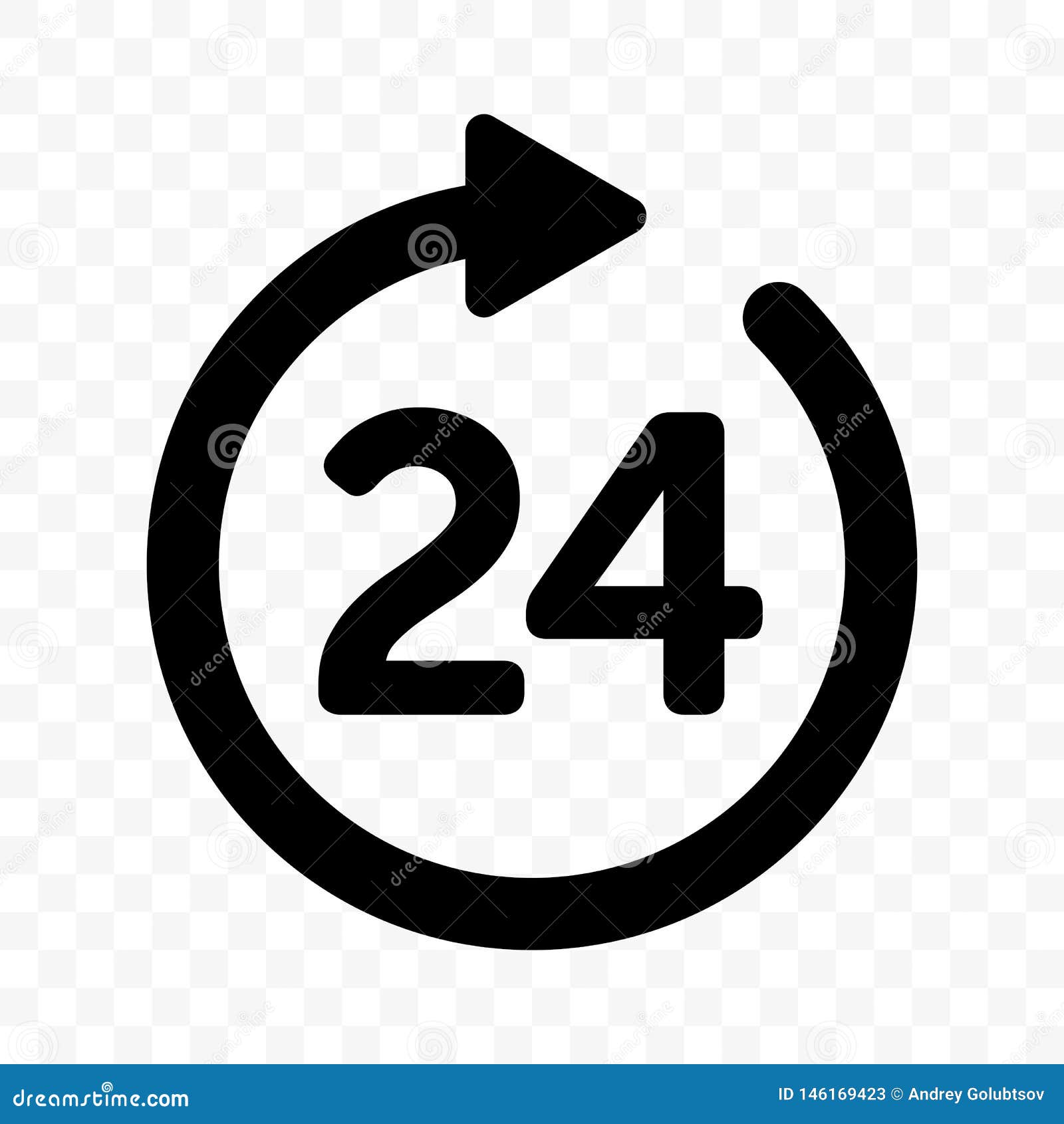 24 Hours Open Line Clock Concept Design Vector Illustration ... 24 Hours Open Line Clock Concept Design Vector Illustration ...