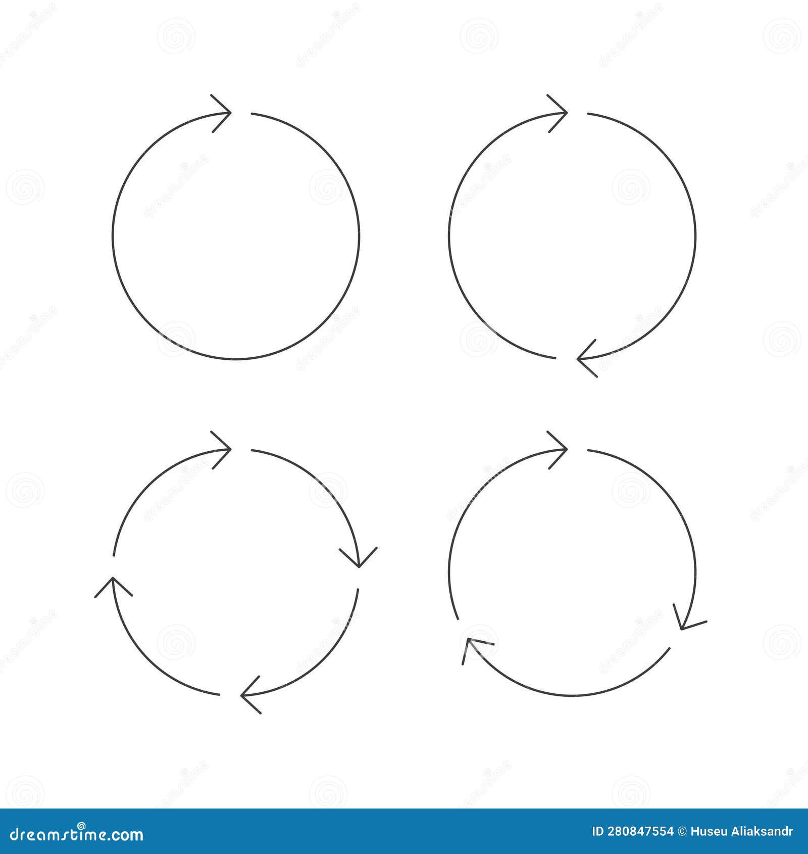 Round arrow vector. stock vector. Illustration of point - 280847554