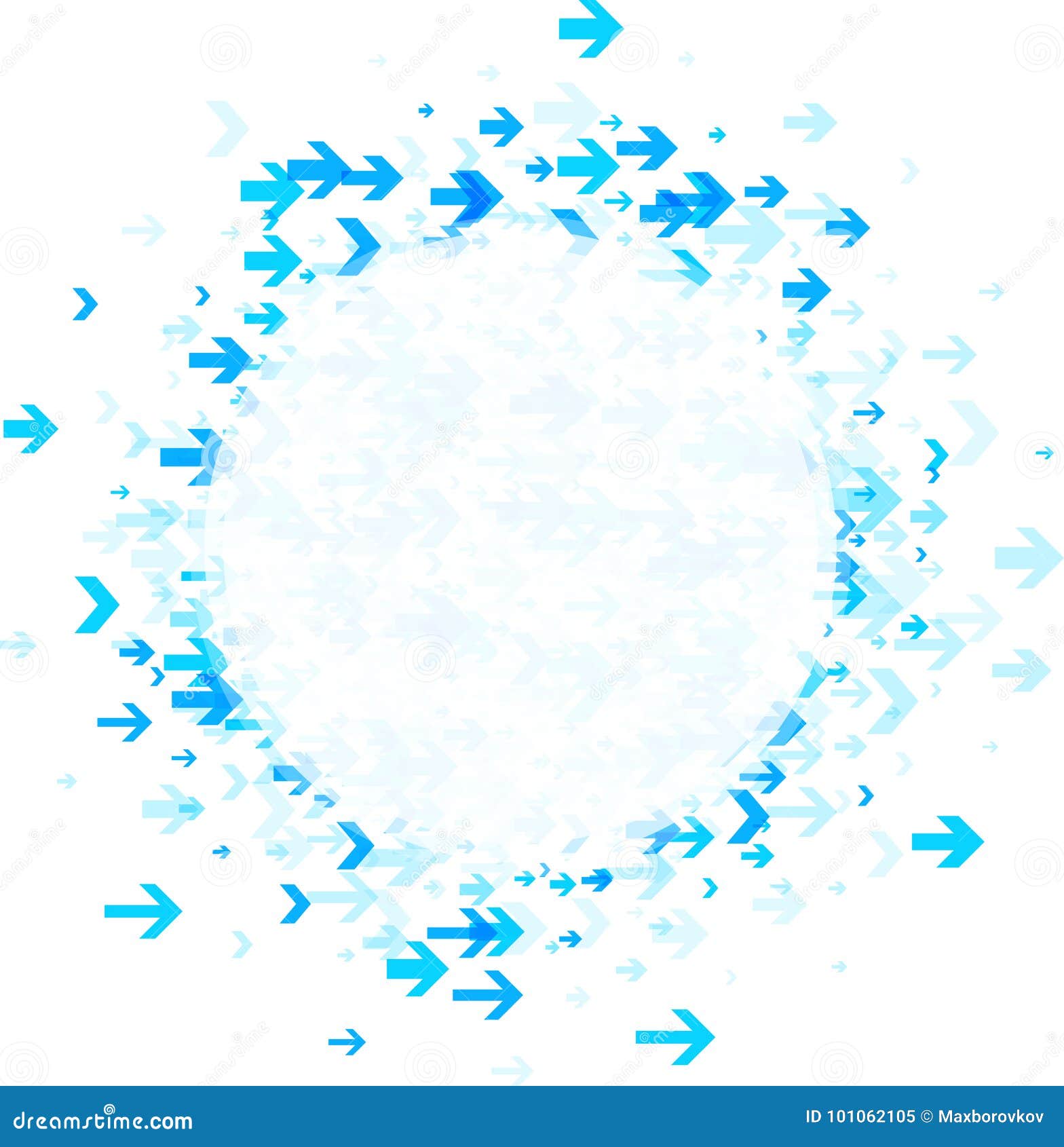 Round Background with Blue Arrows. Stock Vector - Illustration of ...