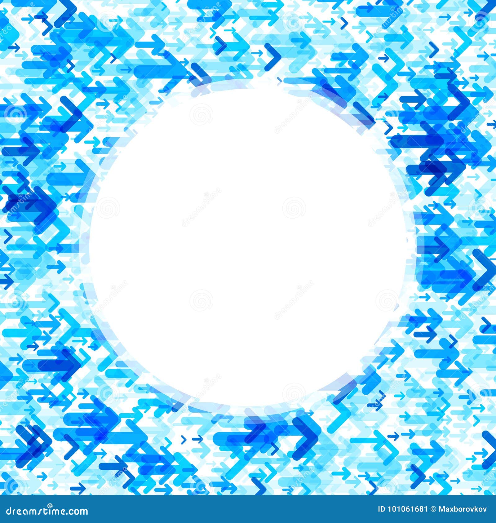 Round Background with Blue Arrows. Stock Vector - Illustration of ...