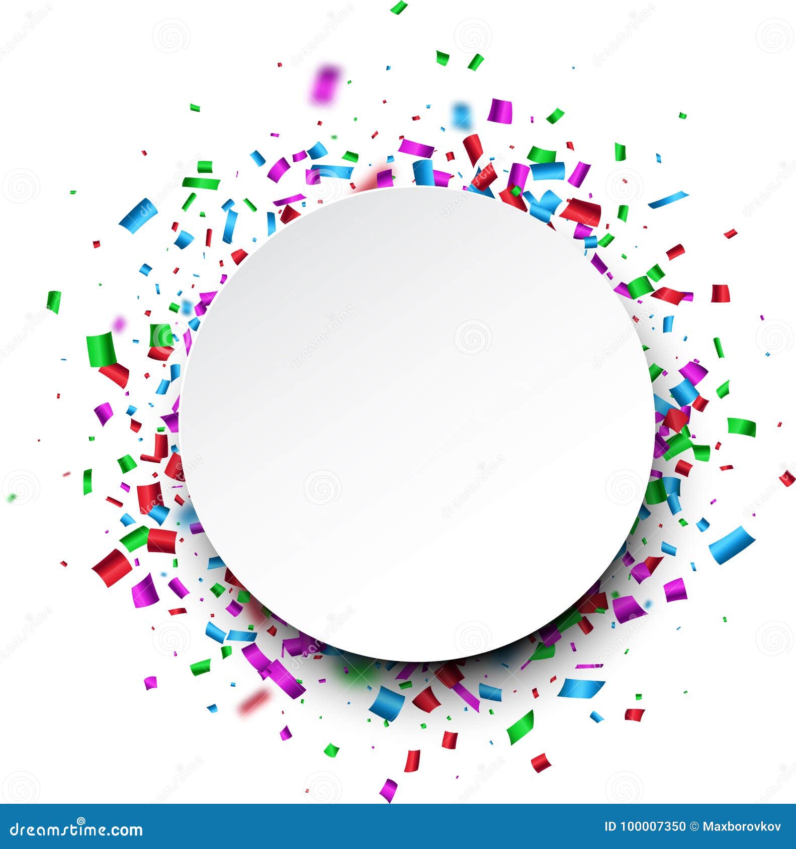 Round Background with Confetti. Stock Vector - Illustration of abstract ...