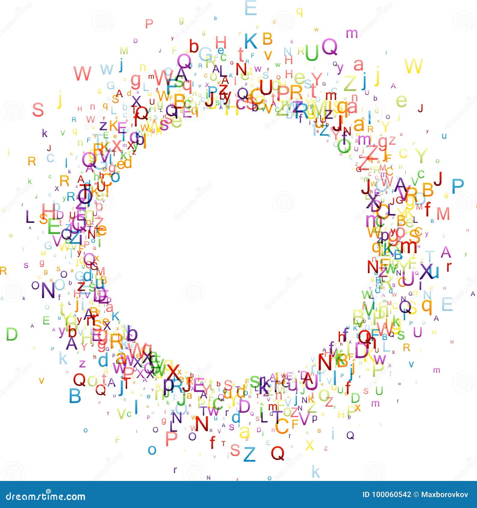 Round Background with Letters. Stock Vector - Illustration of text ...