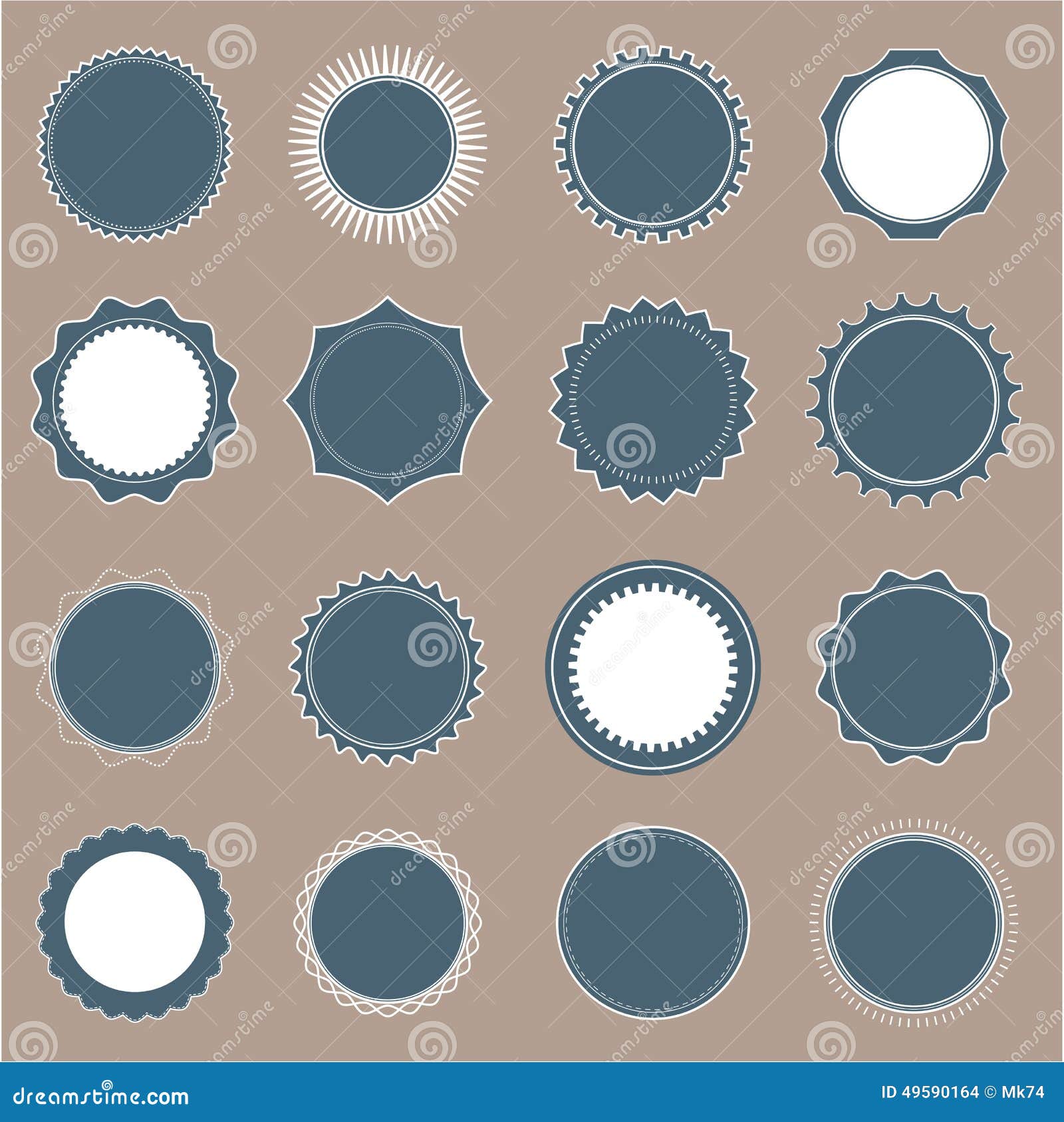 Round badges stock vector. Illustration of frame, symbol - 49590164