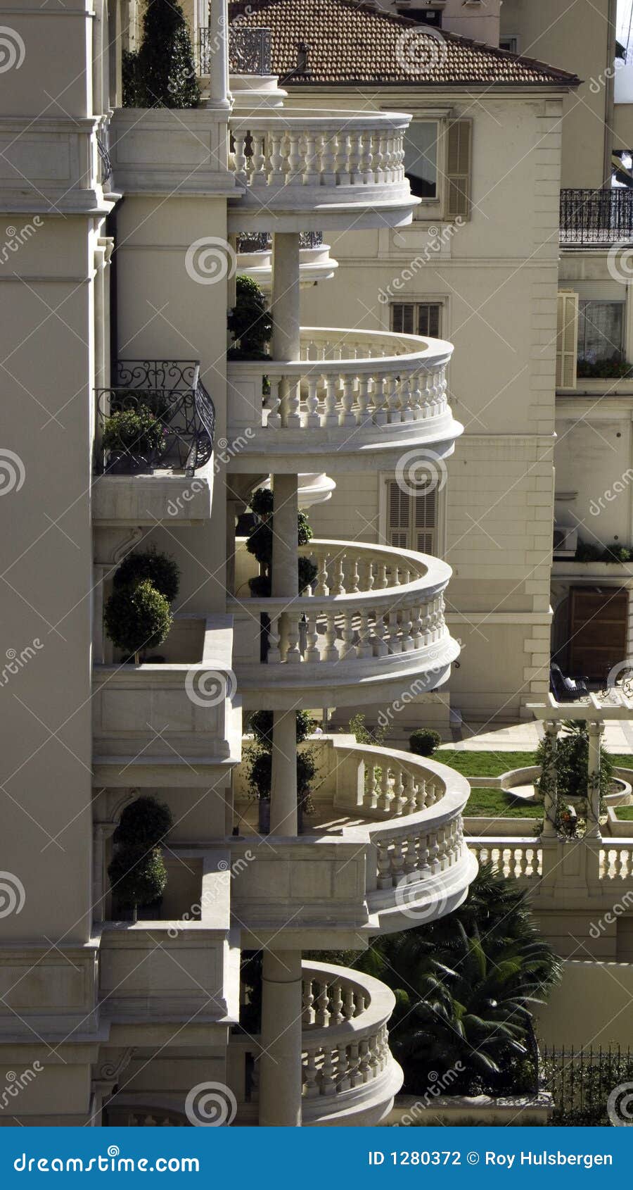 Round balconies stock photo. Image of construction, holiday - 1280372
