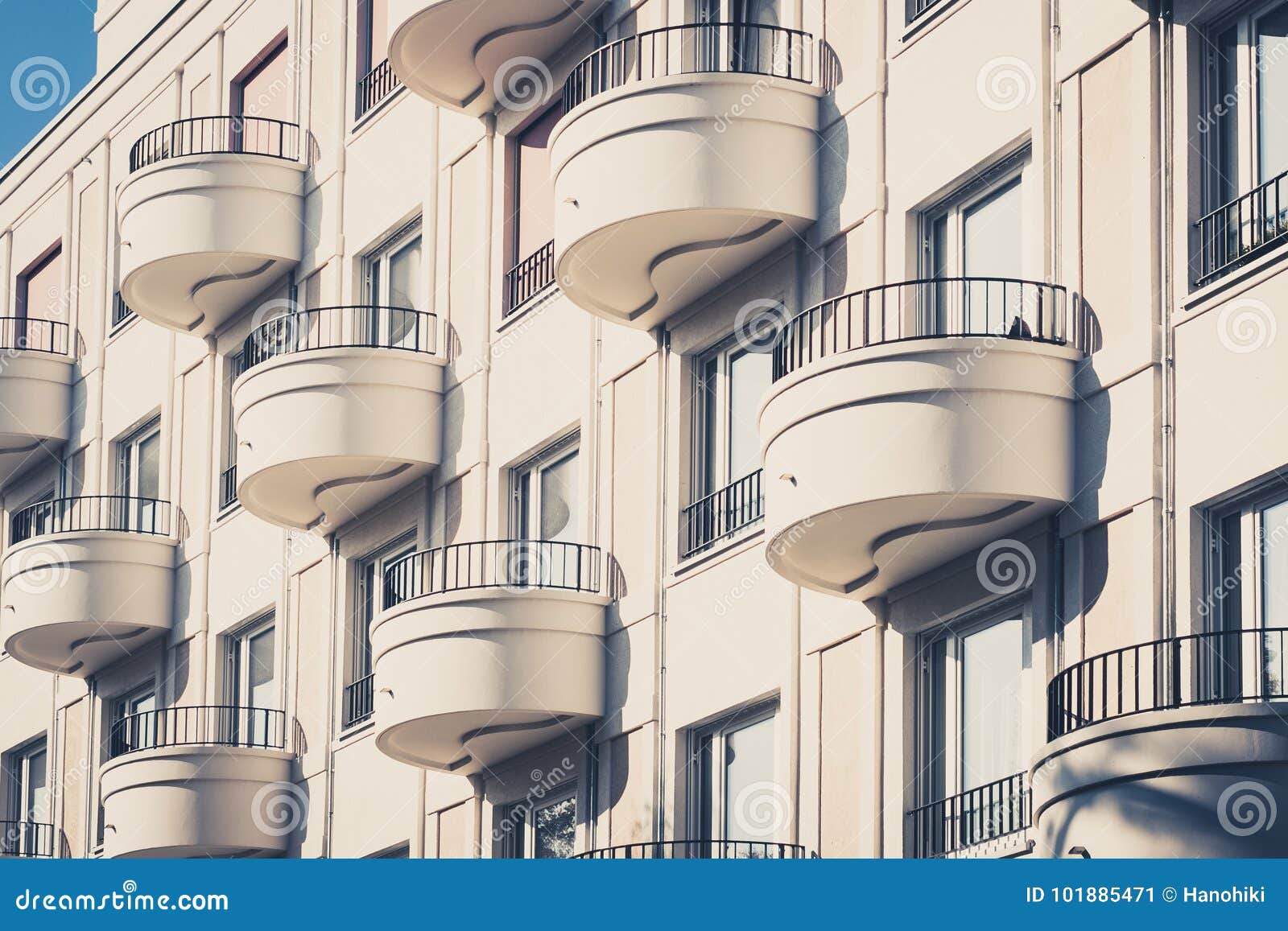 Round Balcony on Modern Apartment Building Facade Editorial Photo ...