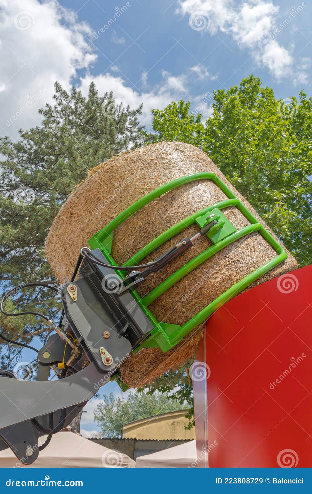 Round Bale Handler stock image. Image of collecting - 223808729