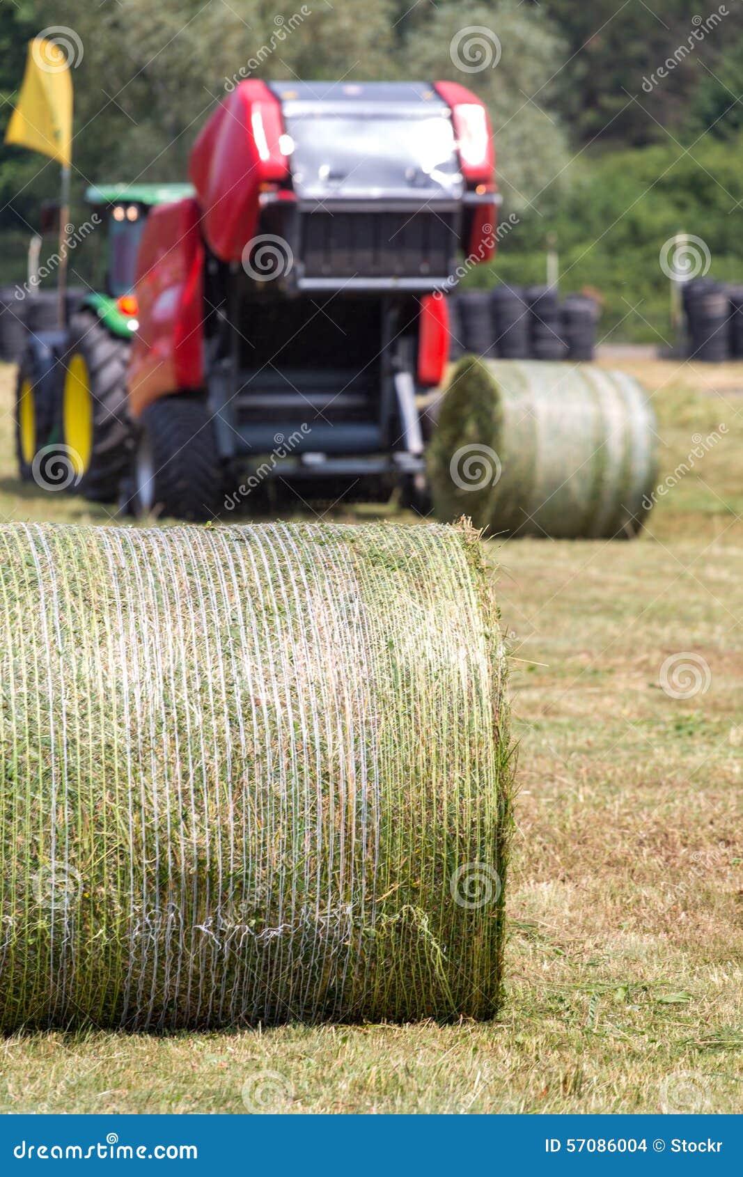 Round baler stock photo. Image of environment, equipment - 57086004