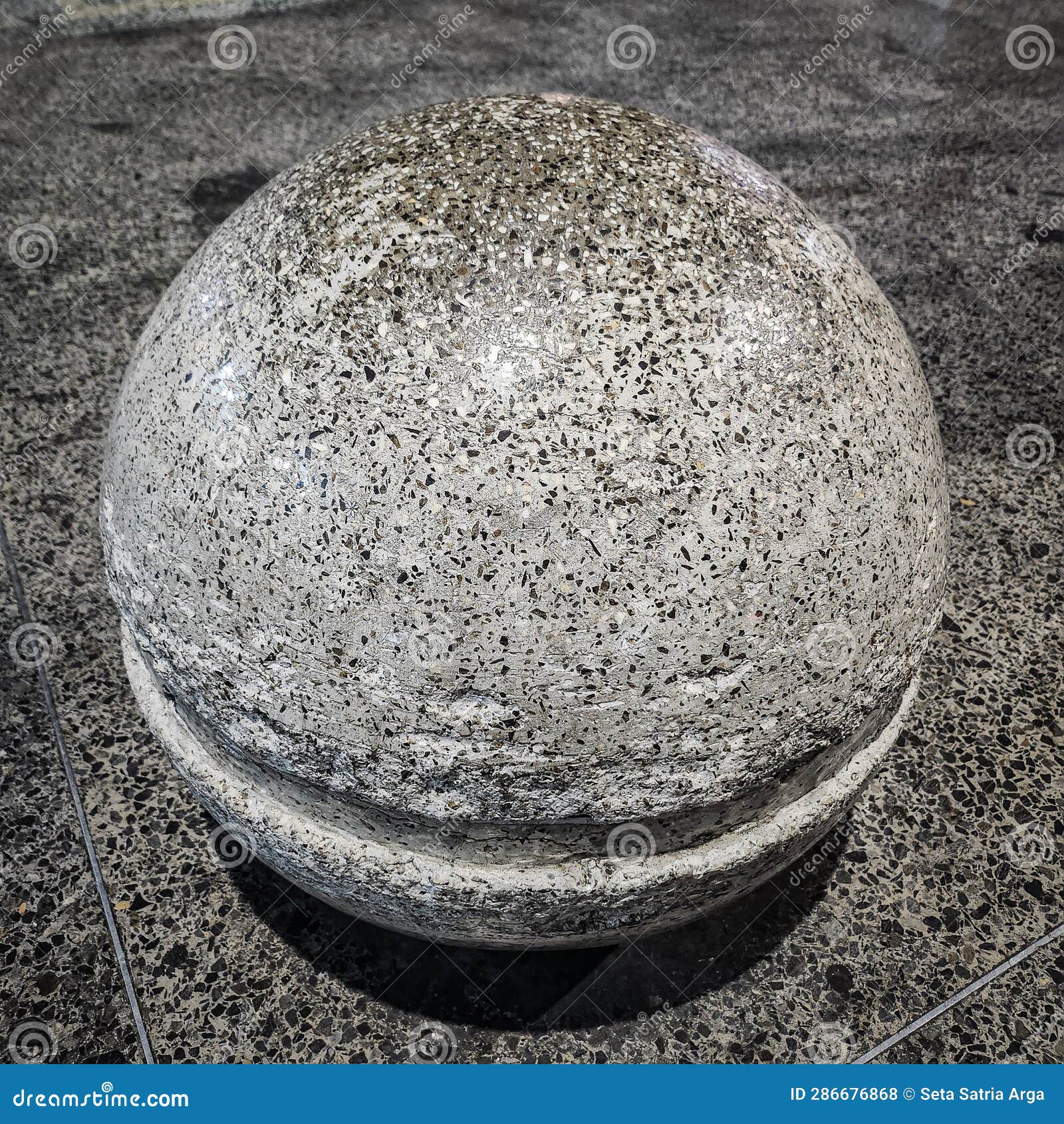 Round Ball Shape Concrete Seat Stock Photo - Image of round, shape ...