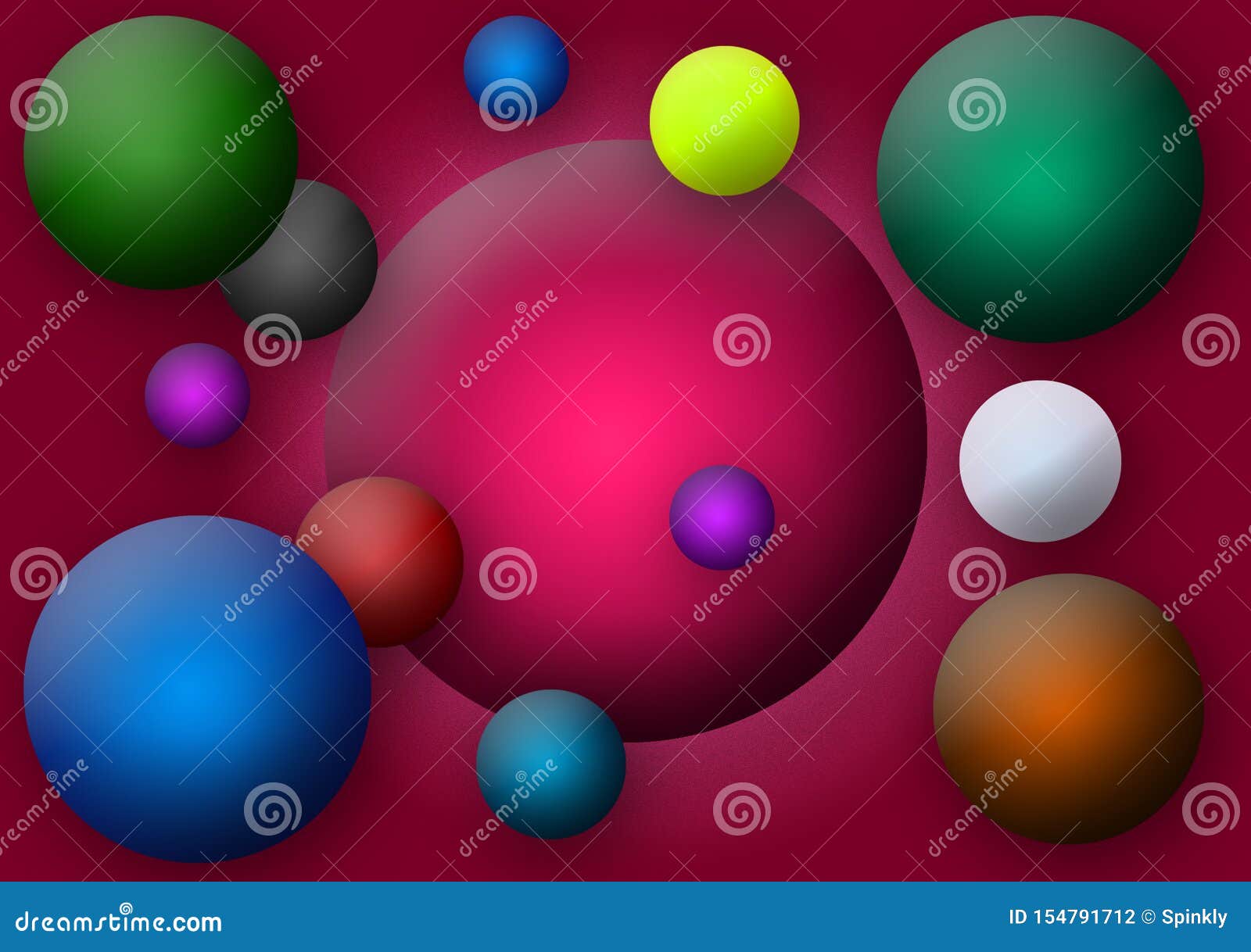 Round Balls Colored Pattern Wallpaper Stock Illustration - Illustration ...