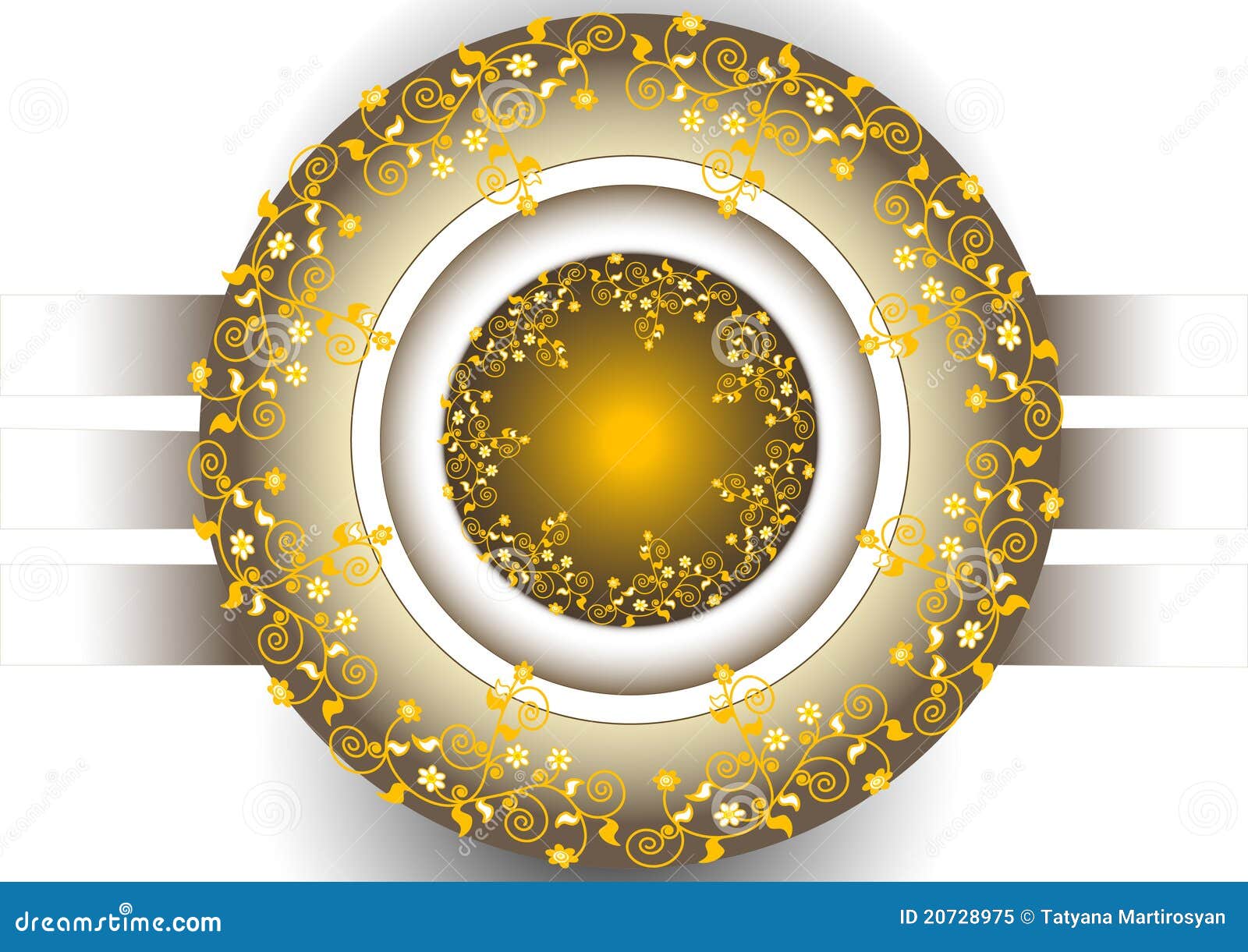 Round Banner the Flower Frame.Banner Stock Vector - Illustration of ...