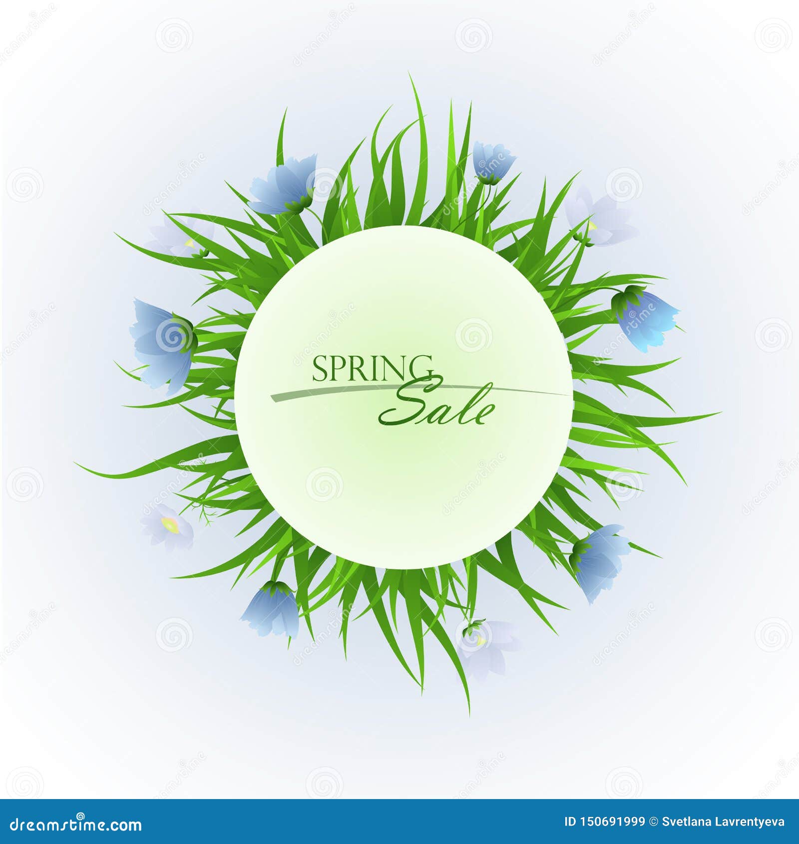 Round banner stock vector. Illustration of market, blue - 150691999