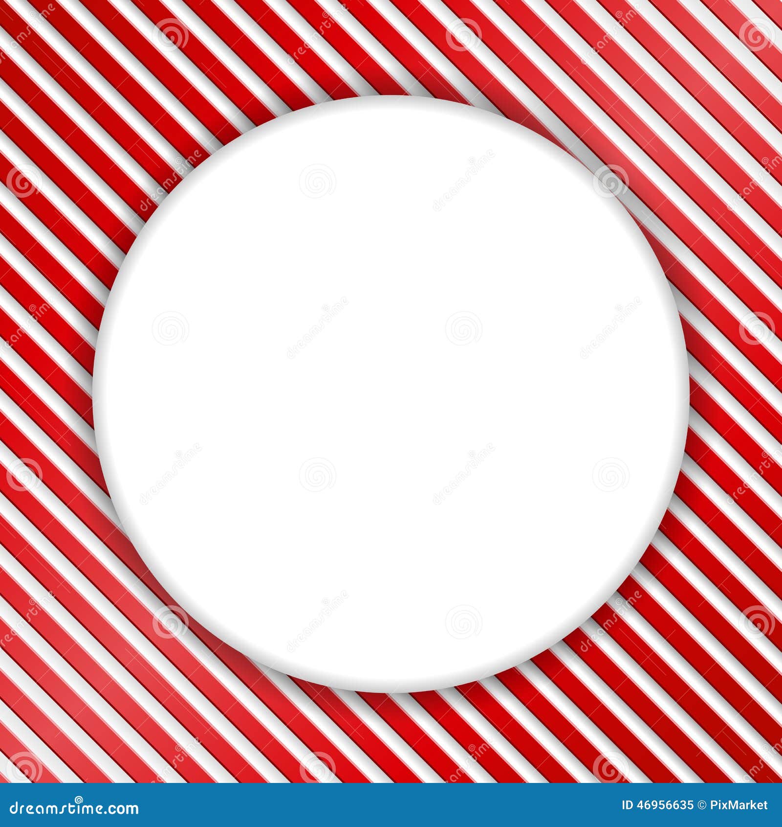 Round Banner on Striped Background Stock Vector - Illustration of ...