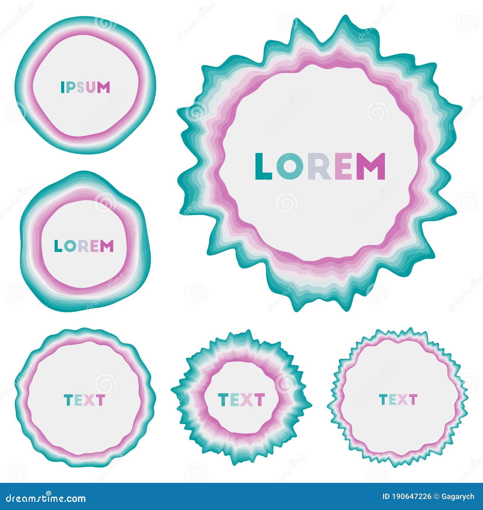 Round banners collection. stock vector. Illustration of design - 190647226